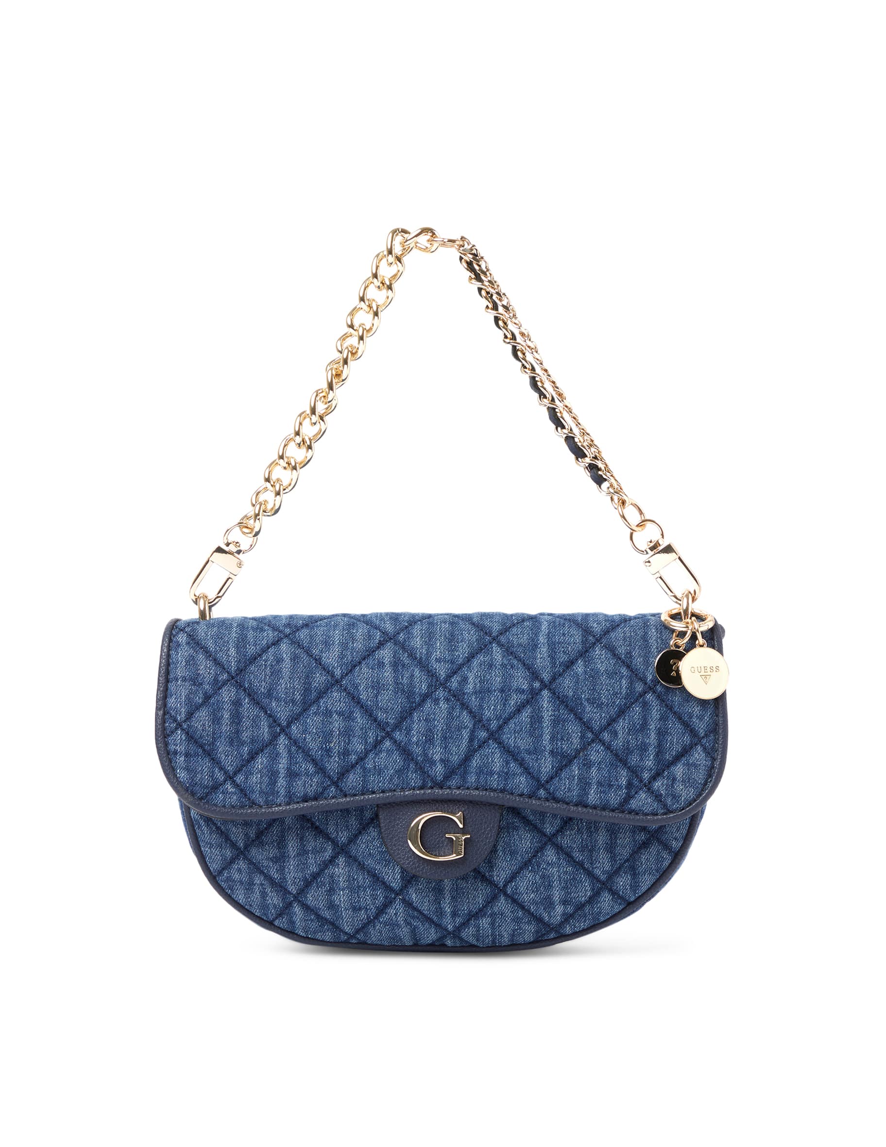 Shop Guess Gillian crossbody flap - blue on Rinascente