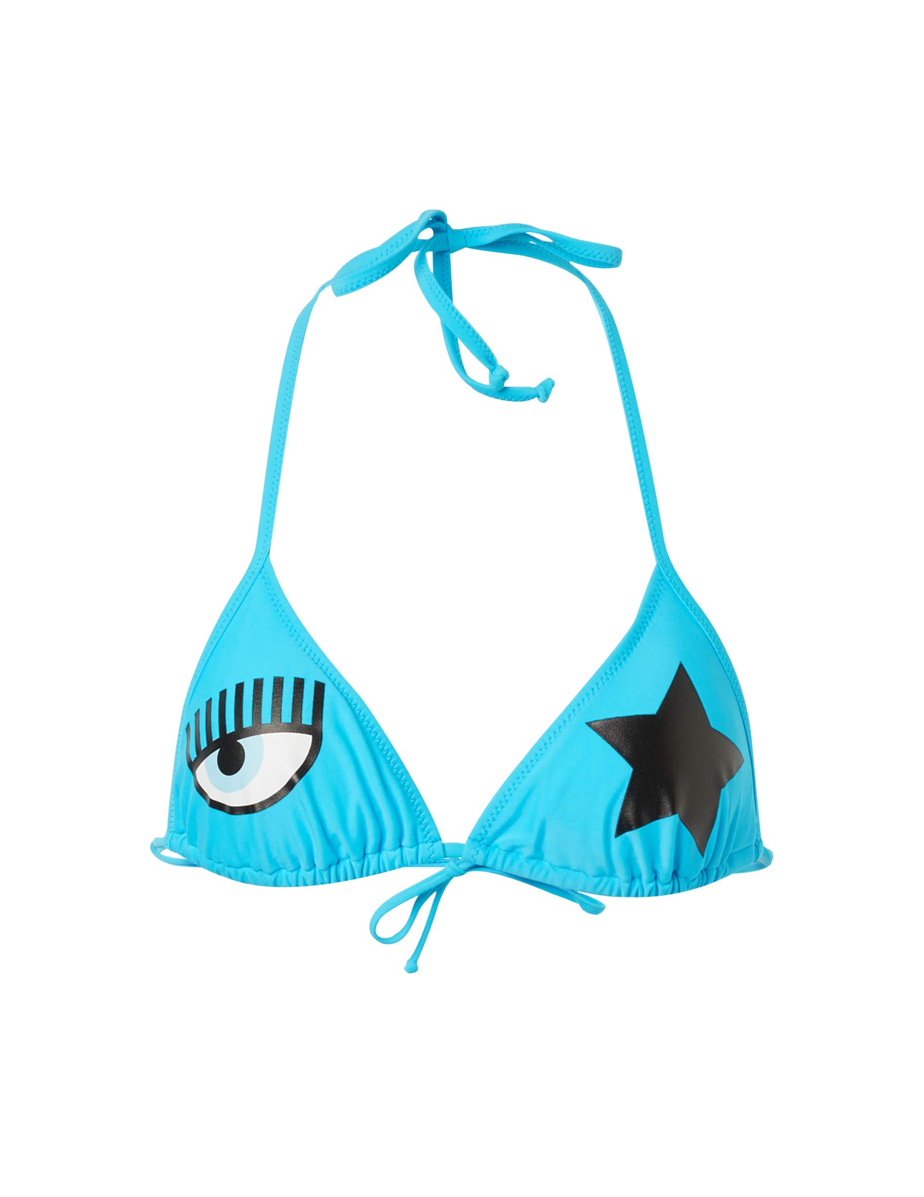Shop Chiara Ferragni Triangle bikini top - light blue on Rinascente