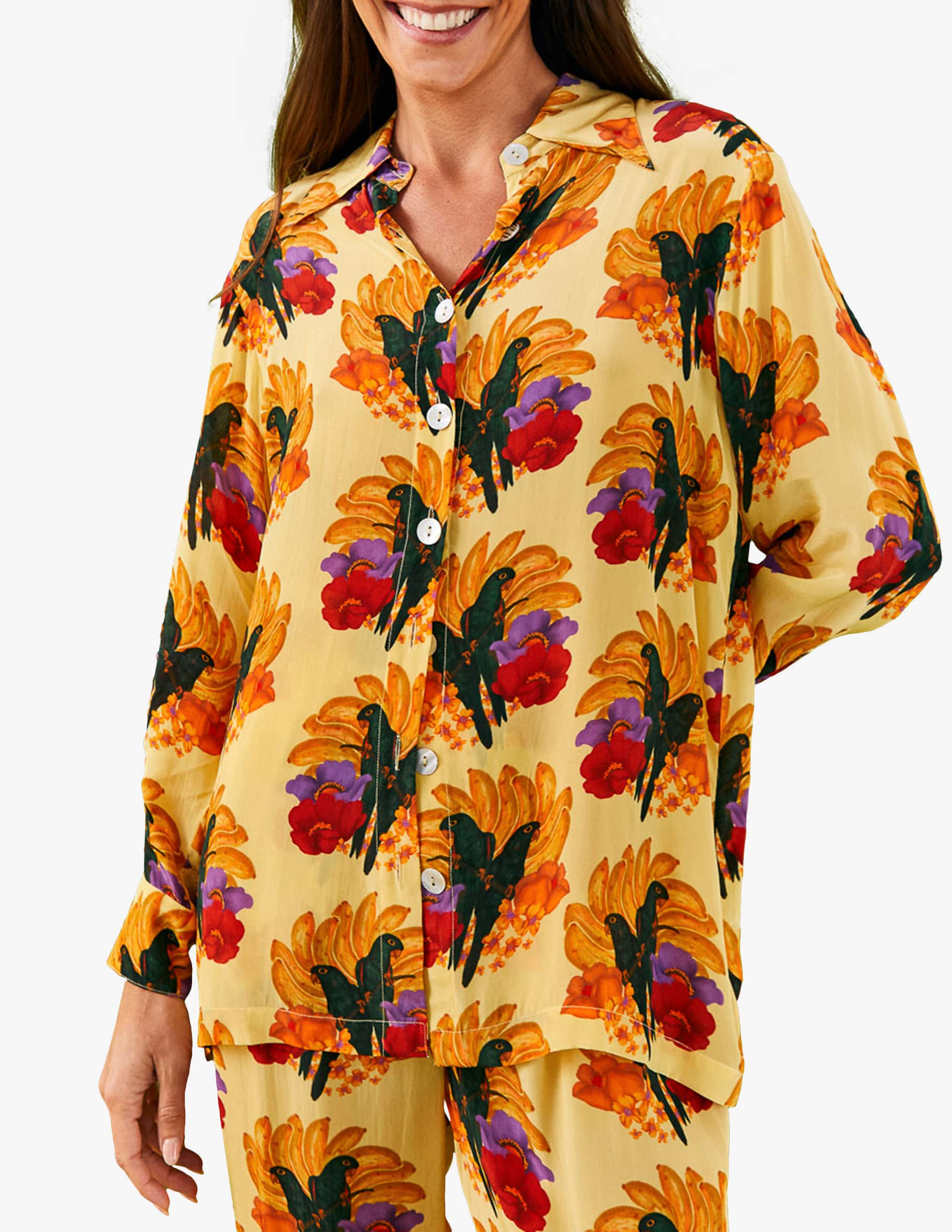 Shop Farm Rio Banana nest pajama shirt on Rinascente