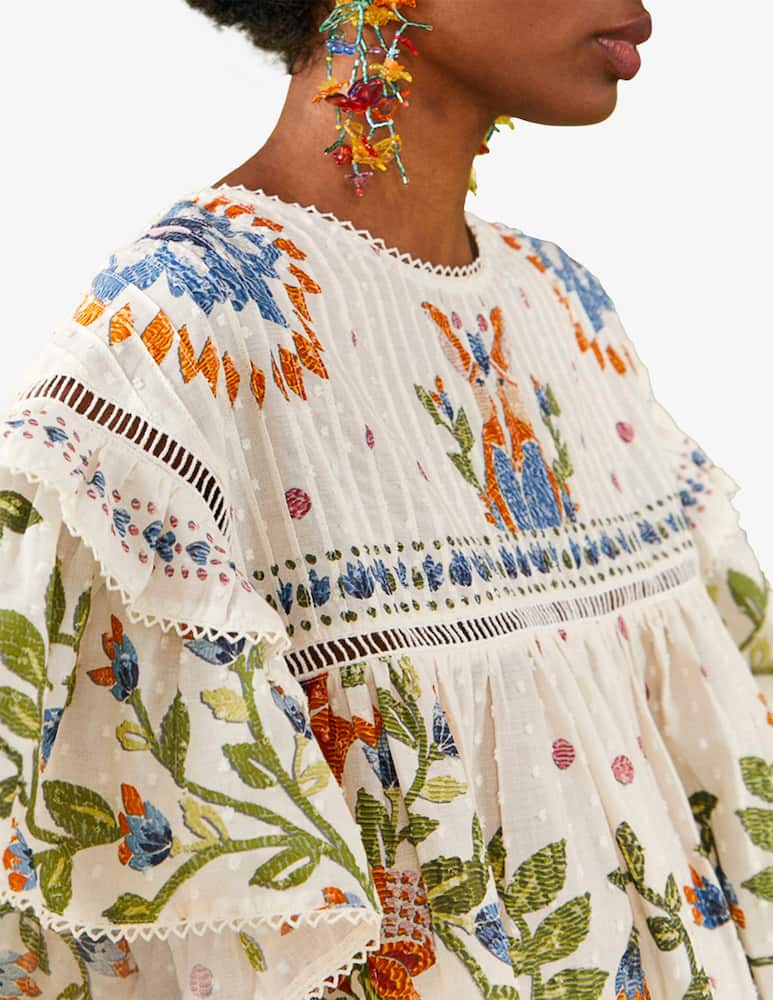 Shop Farm Rio Summer garden blouse on Rinascente
