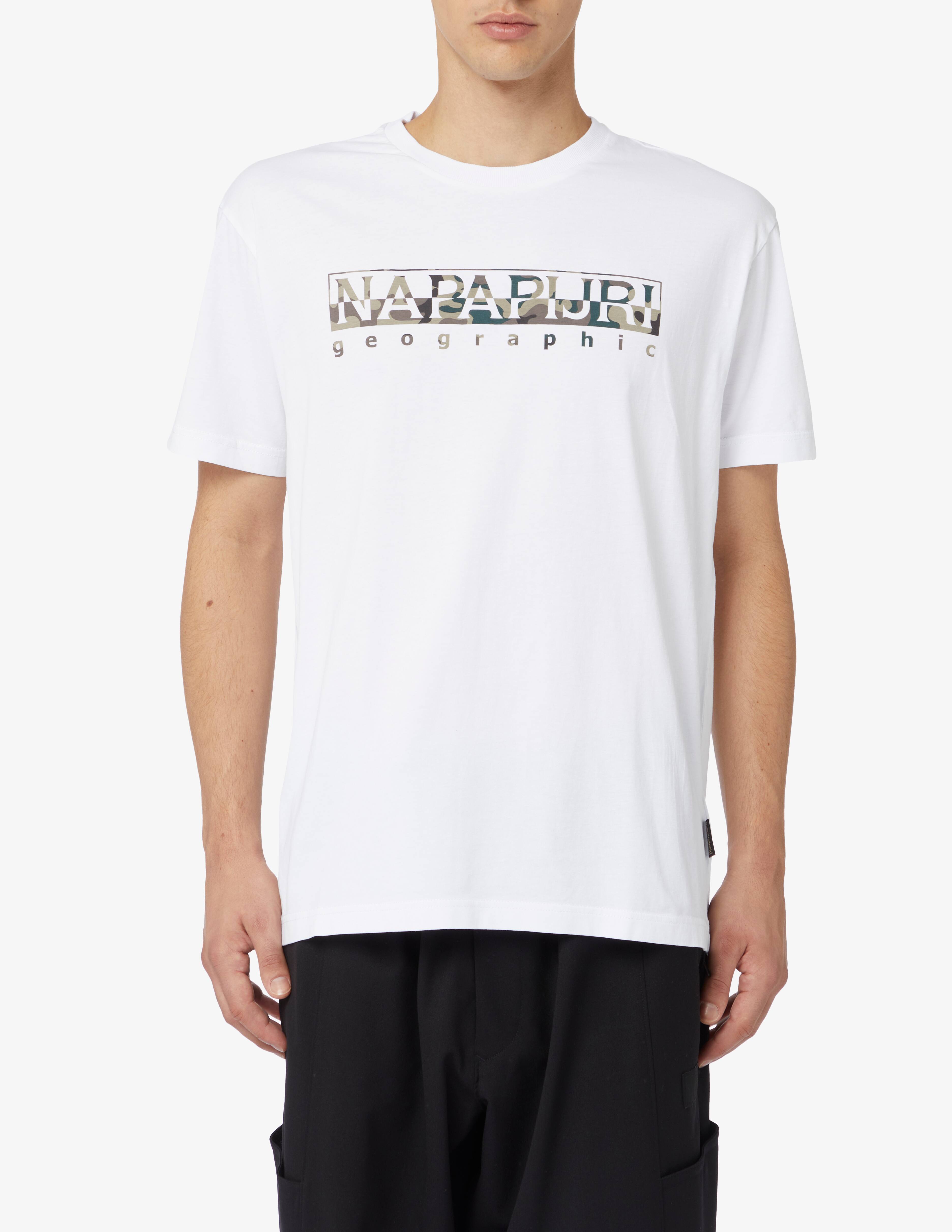 Shop Napapijri Mountain logo t-shirt on Rinascente