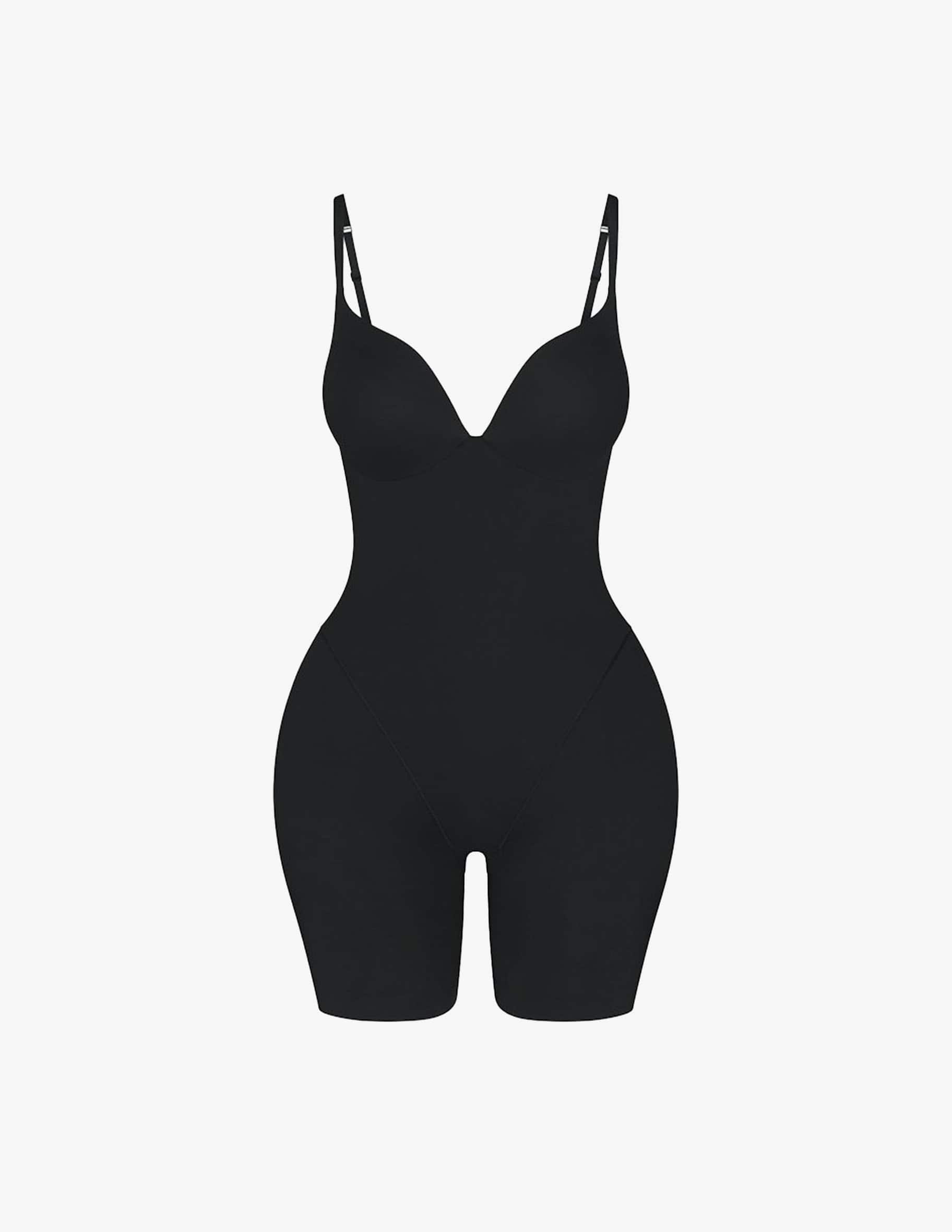 Shop SKIMS Mid Thigh Shaping Bodysuit with butt and hip pad on Rinascente