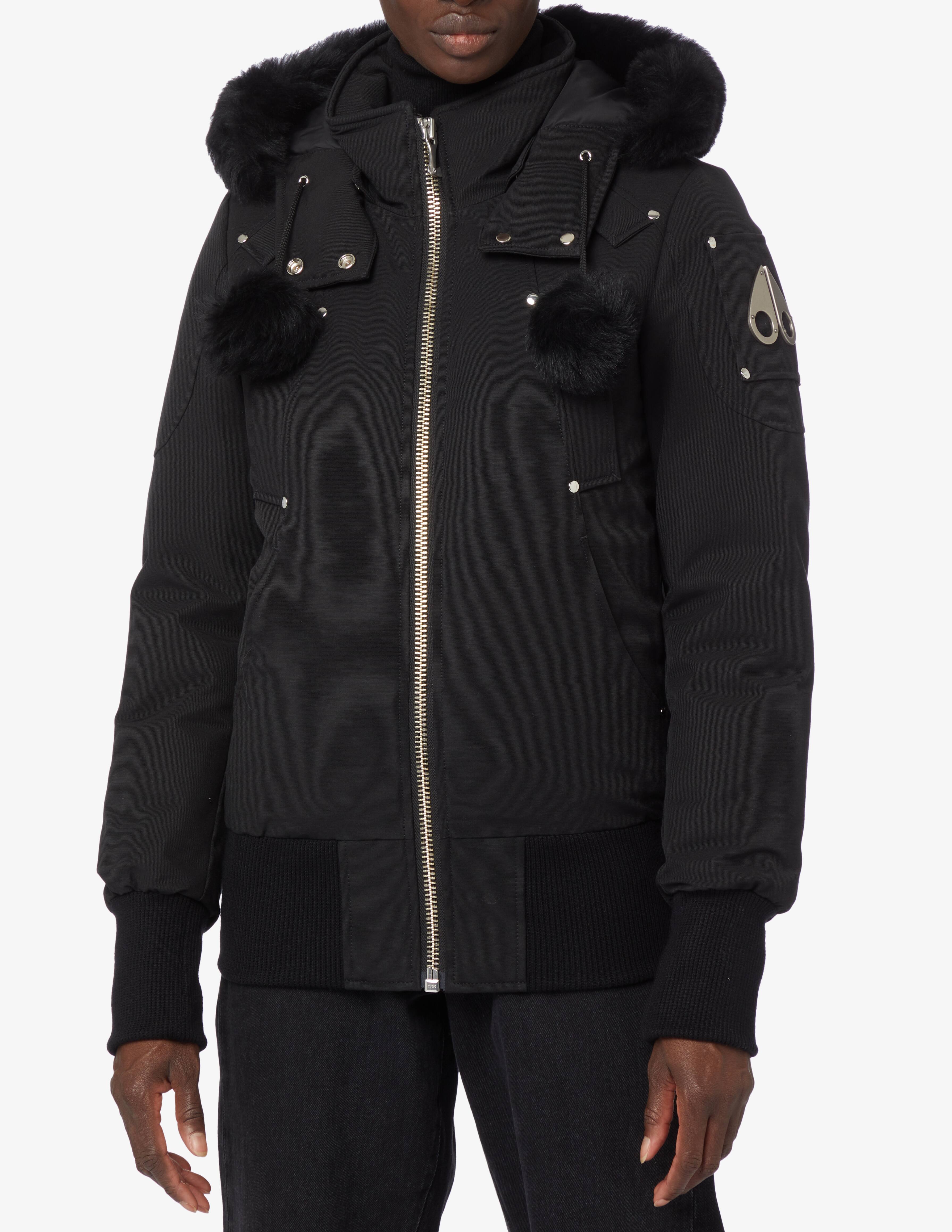 Shop Moose Knuckles Debbie bomber jacket - Black on Rinascente