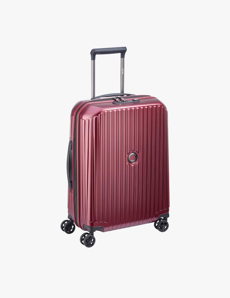 Shop Delsey Securitime Zip Cabin Trolley Slim - Red on Rinascente