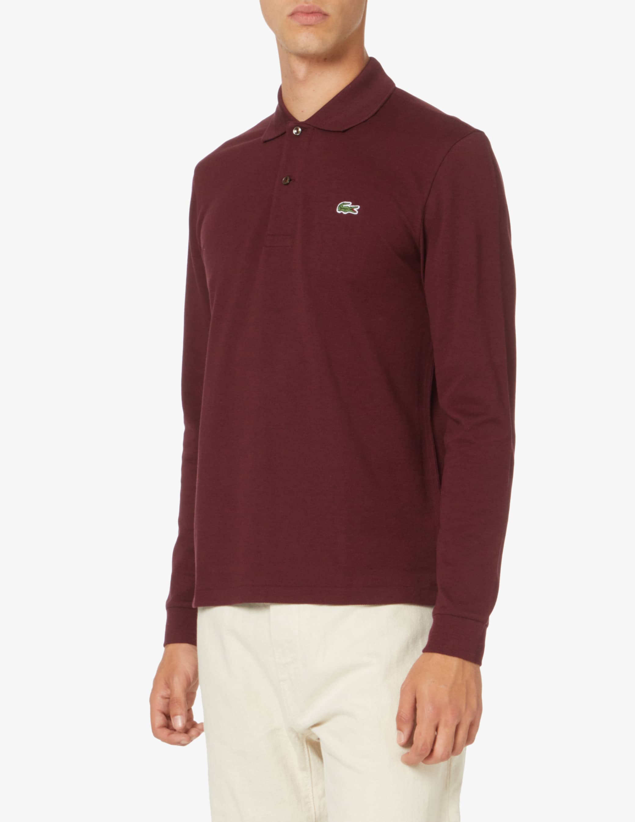 Acquista Lacoste Polo manica lunga regular fit - Rosso su Rinascente