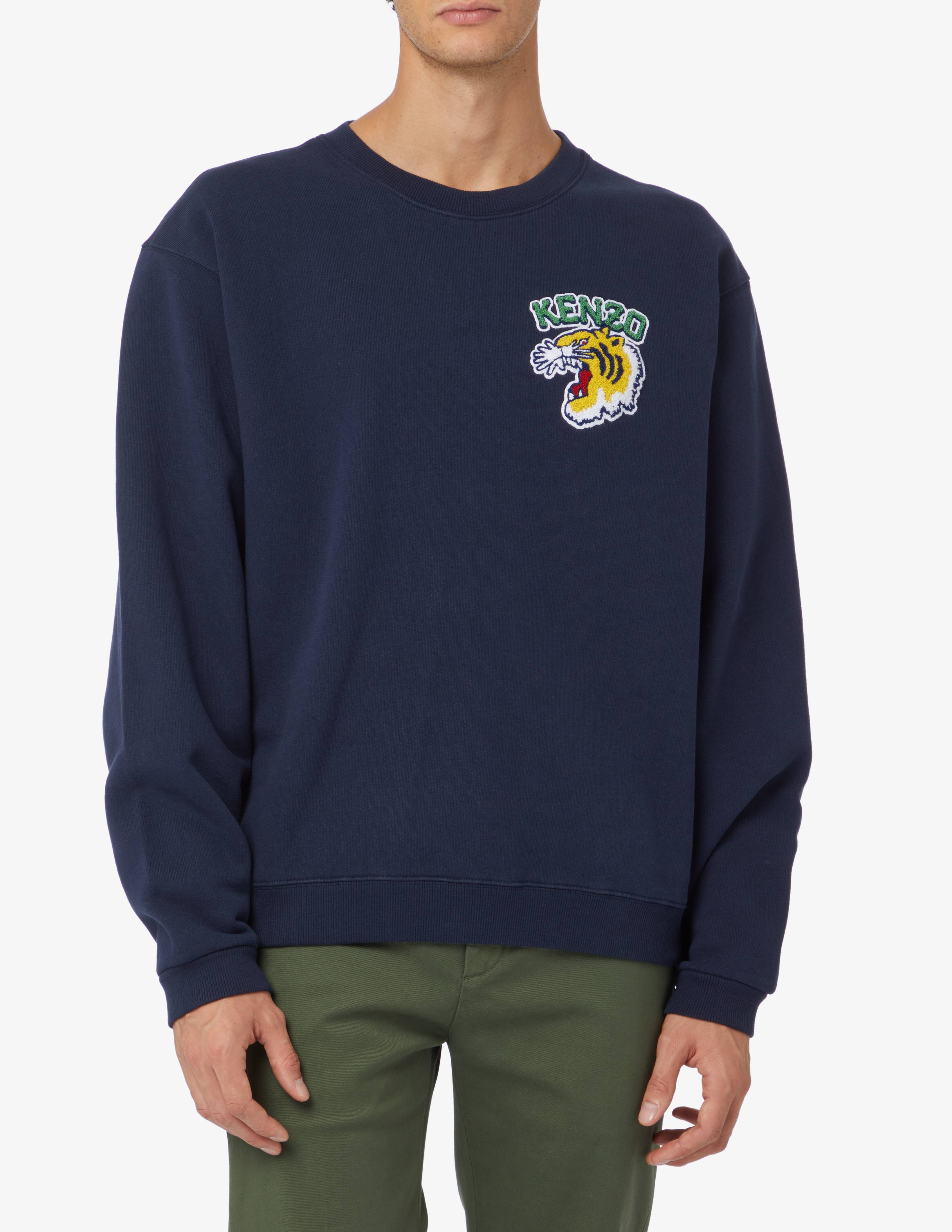 Acquista Kenzo Felpa girocollo tigre chest - Blu su Rinascente