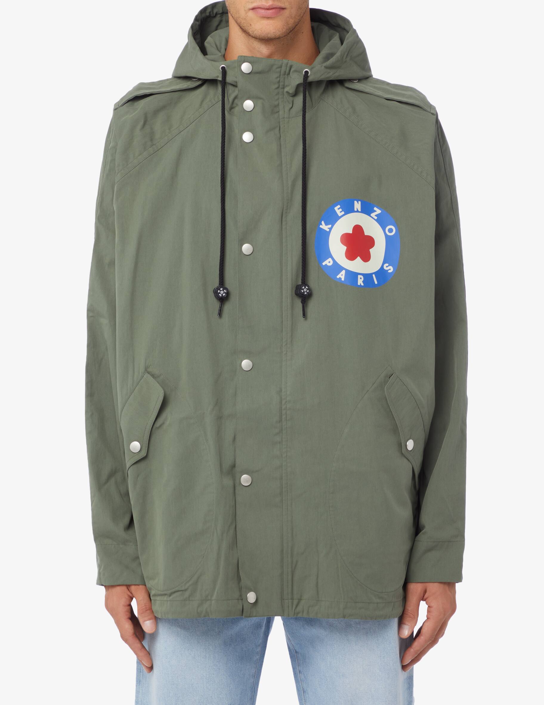 Shop Kenzo Target batwing windbreaker jacket on Rinascente