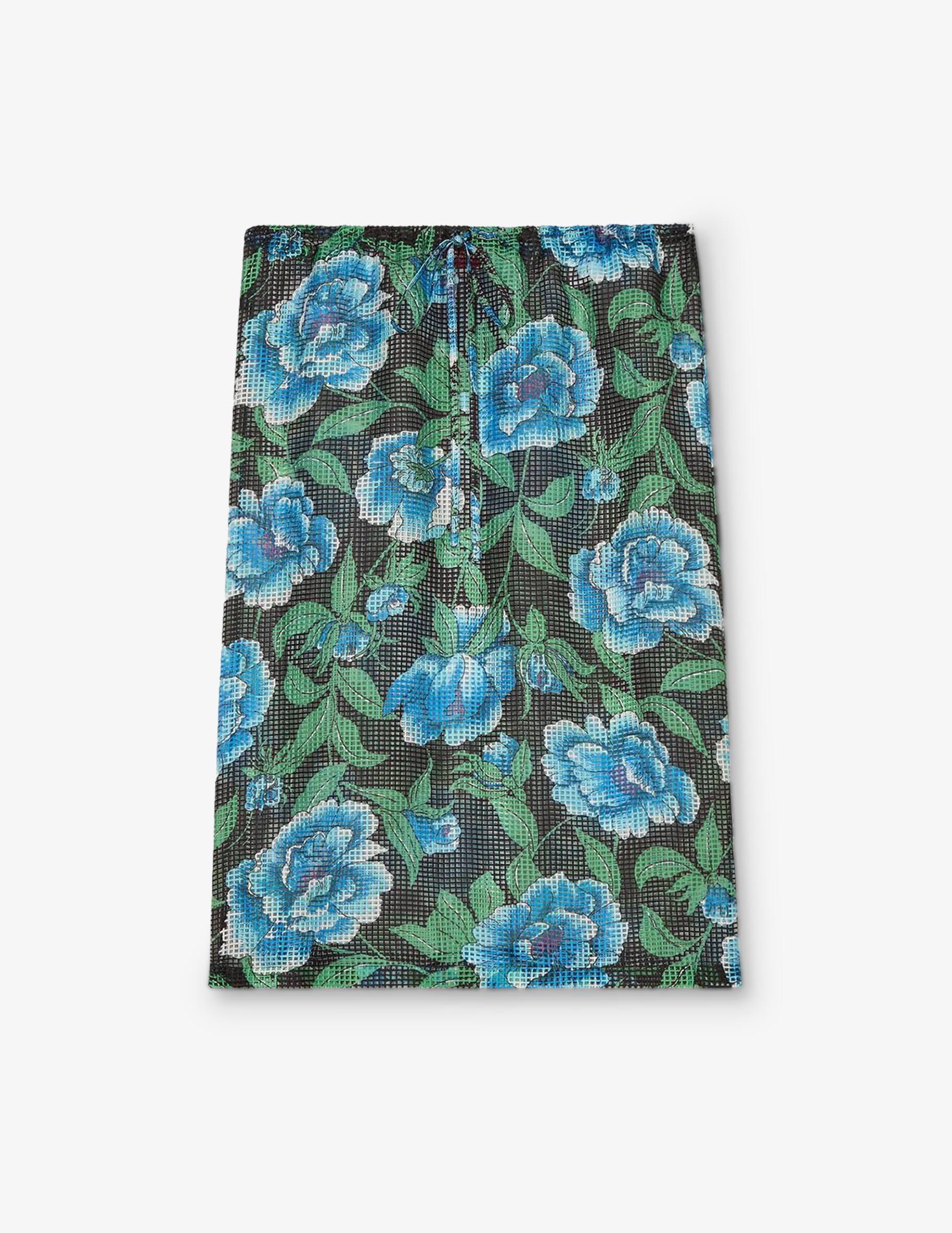 Shop Kenzo Peony print knee skirt on Rinascente