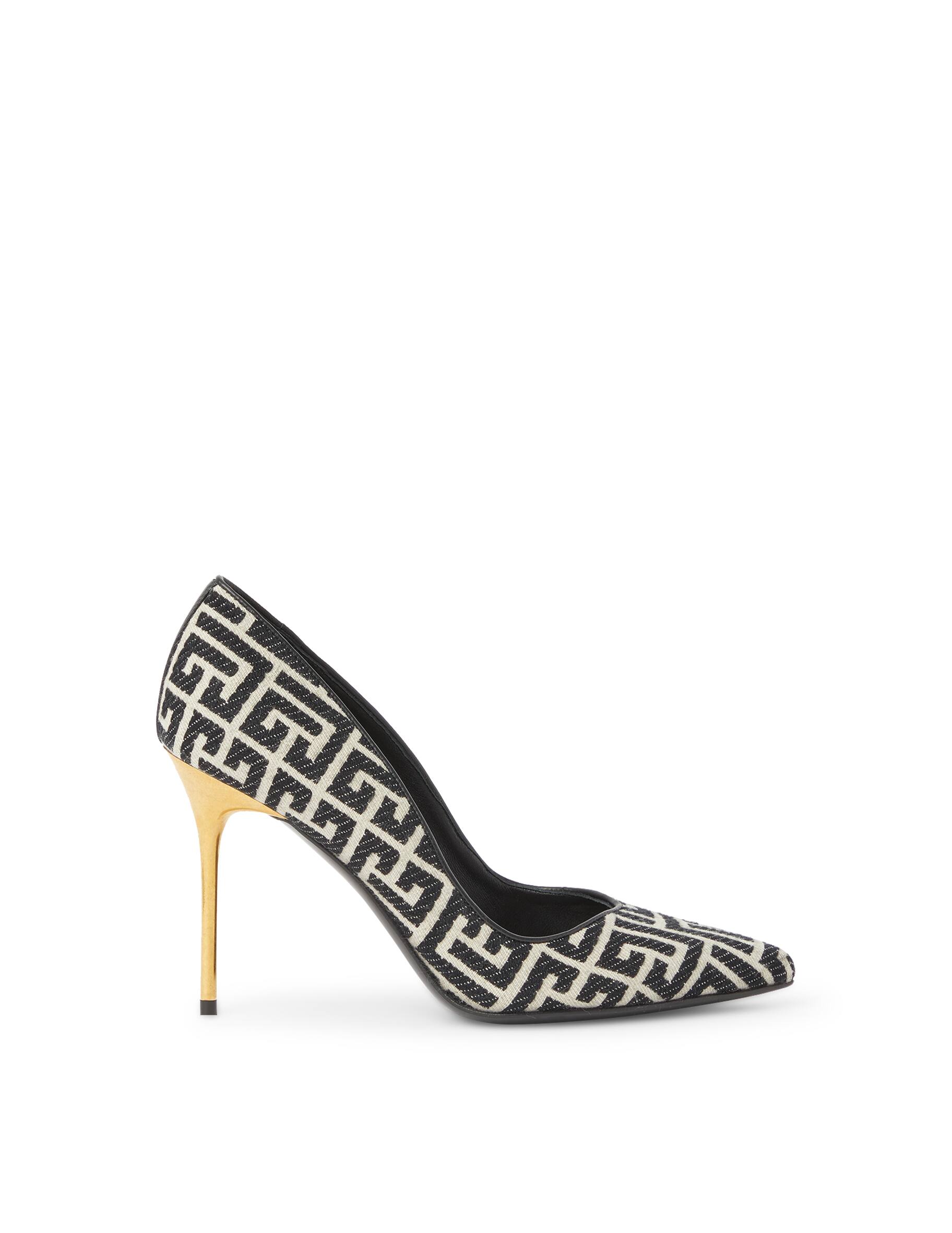 Shop Balmain Ruby monogram jacquard pumps on Rinascente