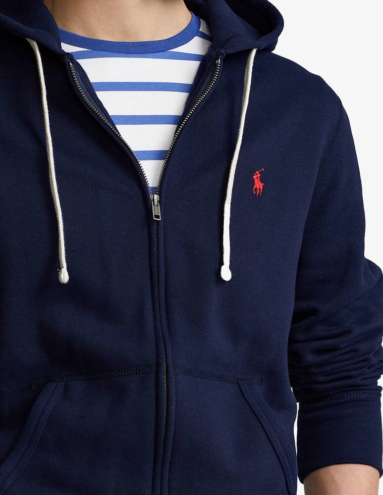 Shop Polo Ralph Lauren Fzip rl sweater - Blue on Rinascente