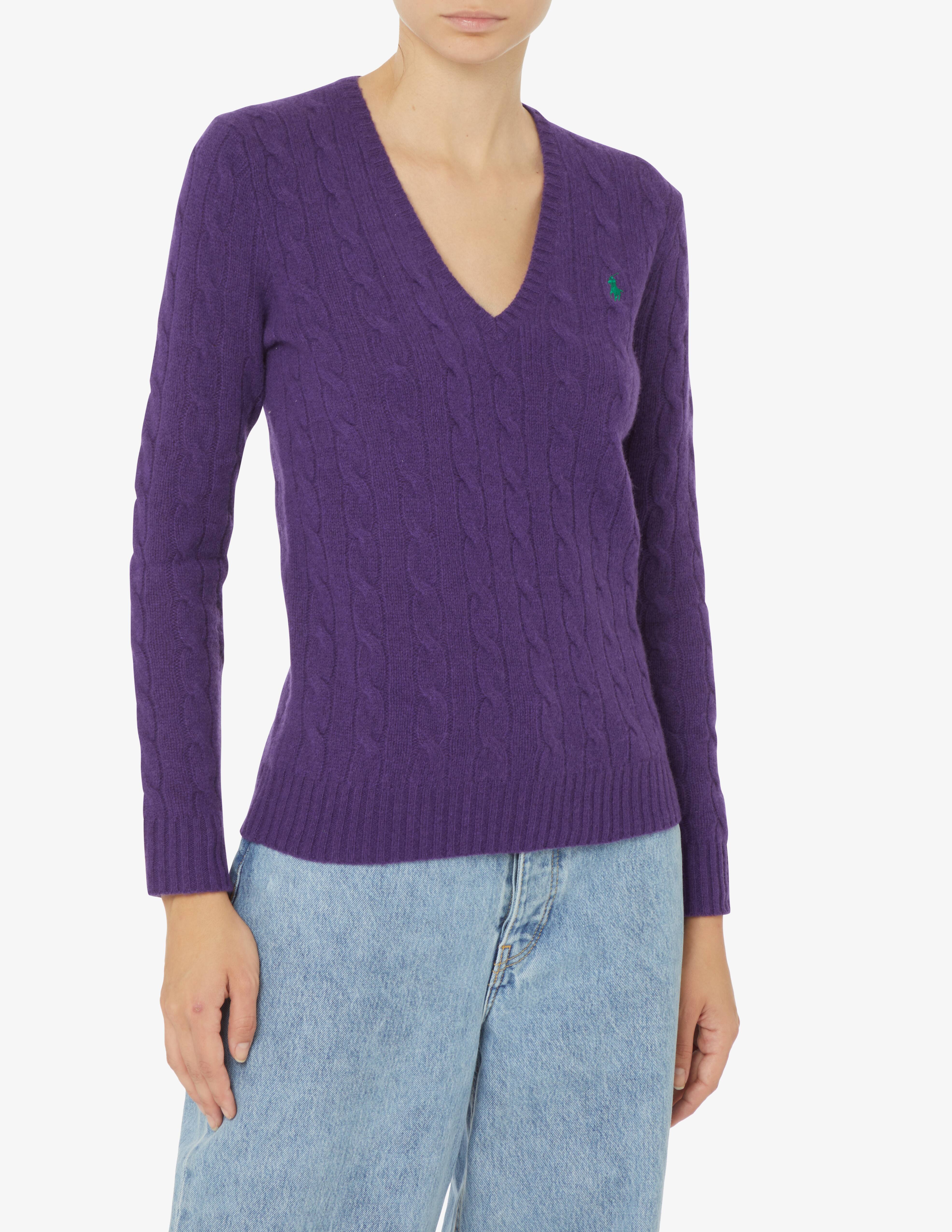 Acquista Polo Ralph Lauren Maglione in lana Kimberly - Viola su Rinascente