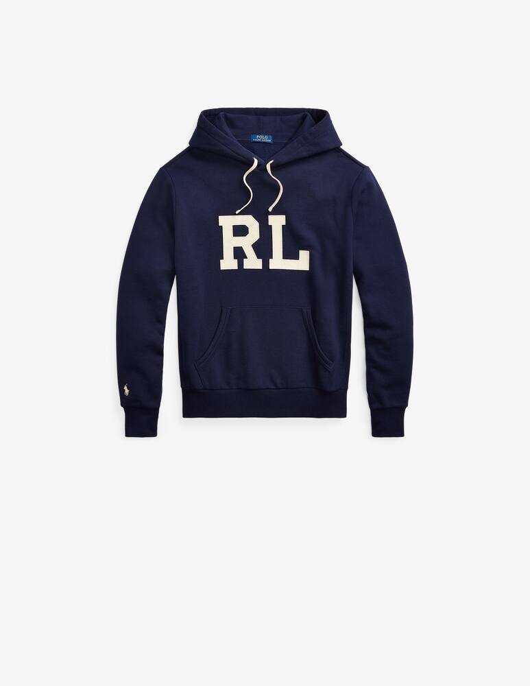 Shop Polo Ralph Lauren Blue rl hoodie - Blue on Rinascente