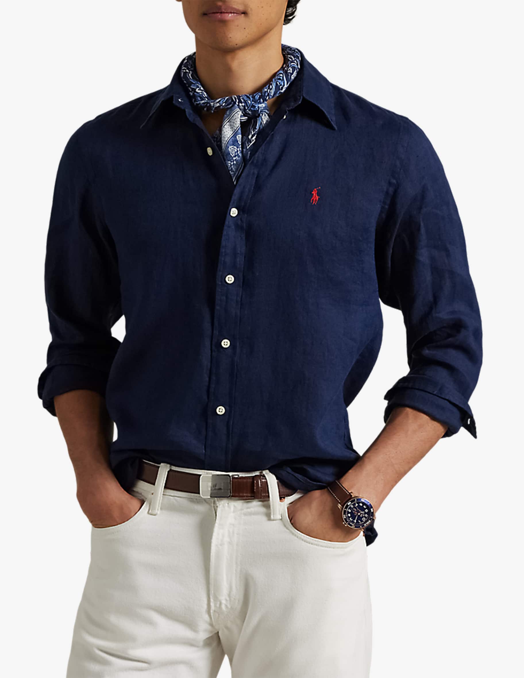 Acquista Polo Ralph Lauren Camicia slim in lino su Rinascente