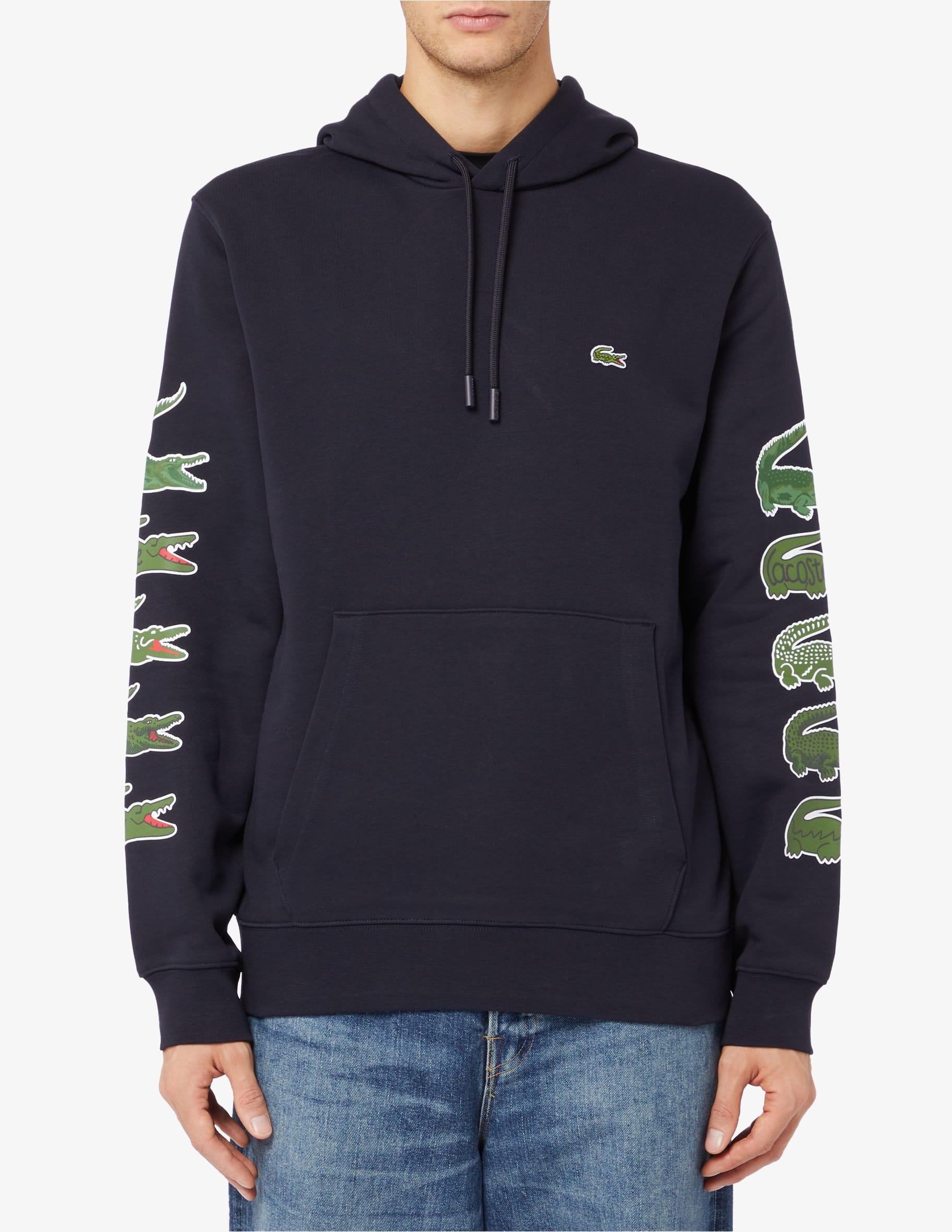 Shop Lacoste Cocco timeline hoodie on Rinascente