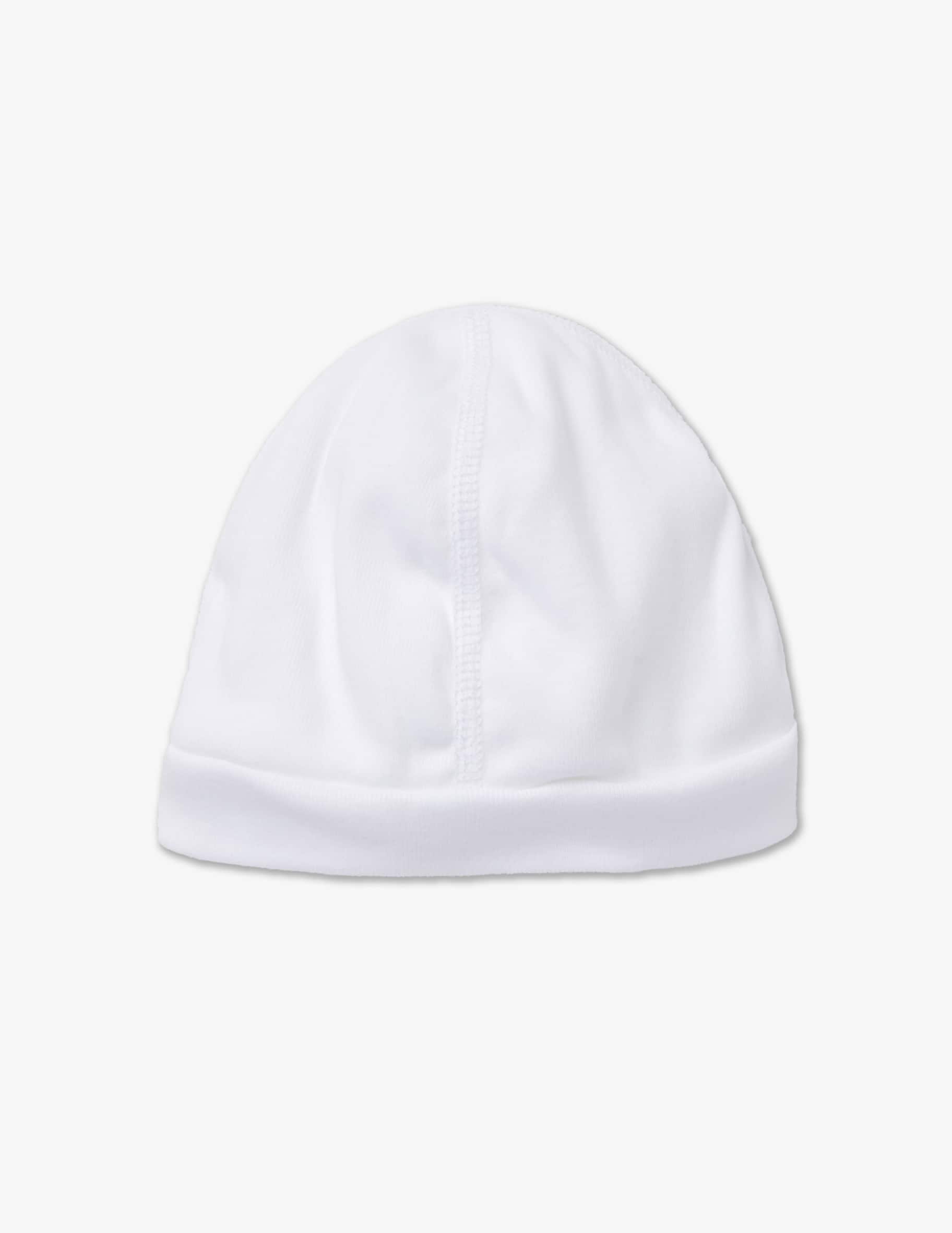 Shop Petit Bateau Cotton birth cap - White on Rinascente