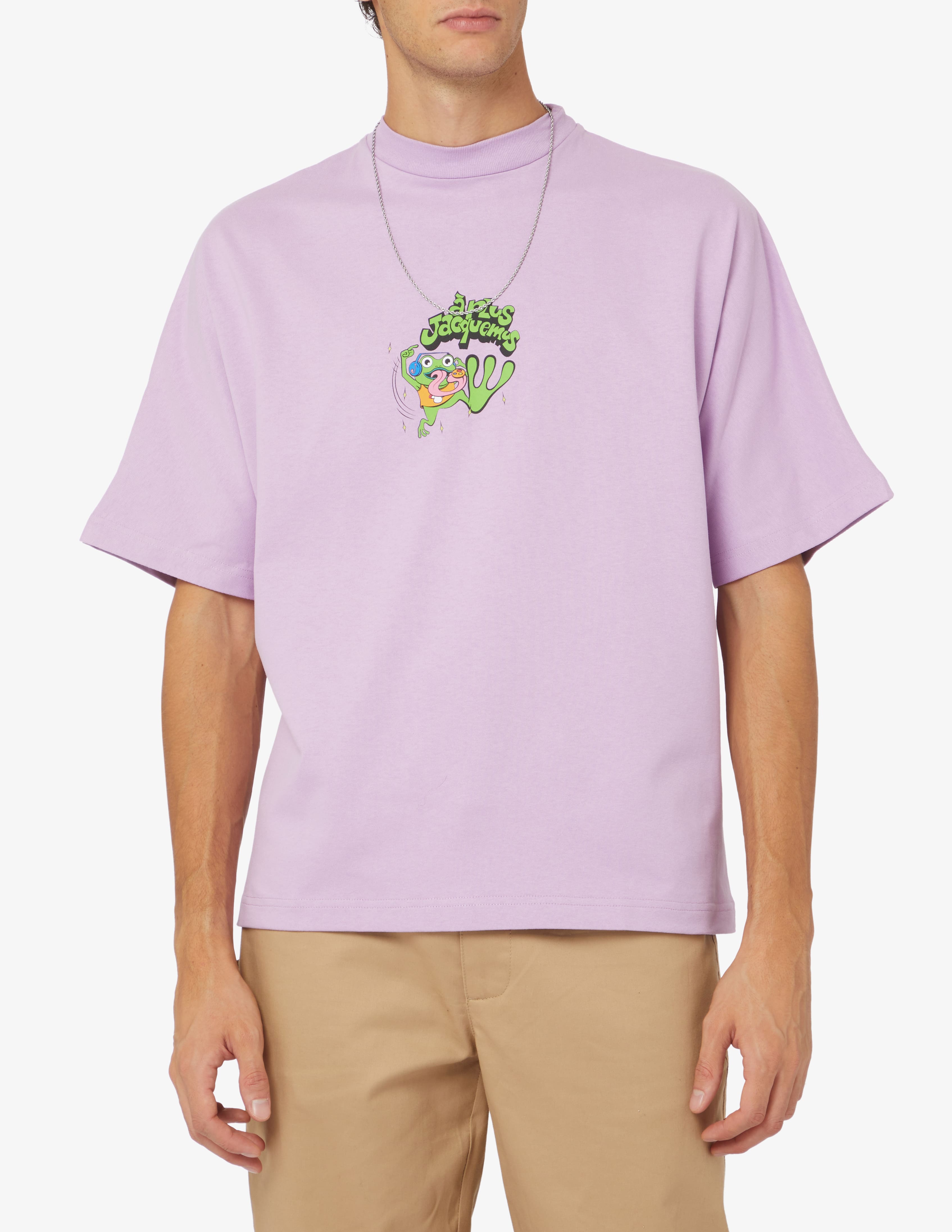 Acquista Jacquemus Maglietta rana rosa stampata - Viola su Rinascente