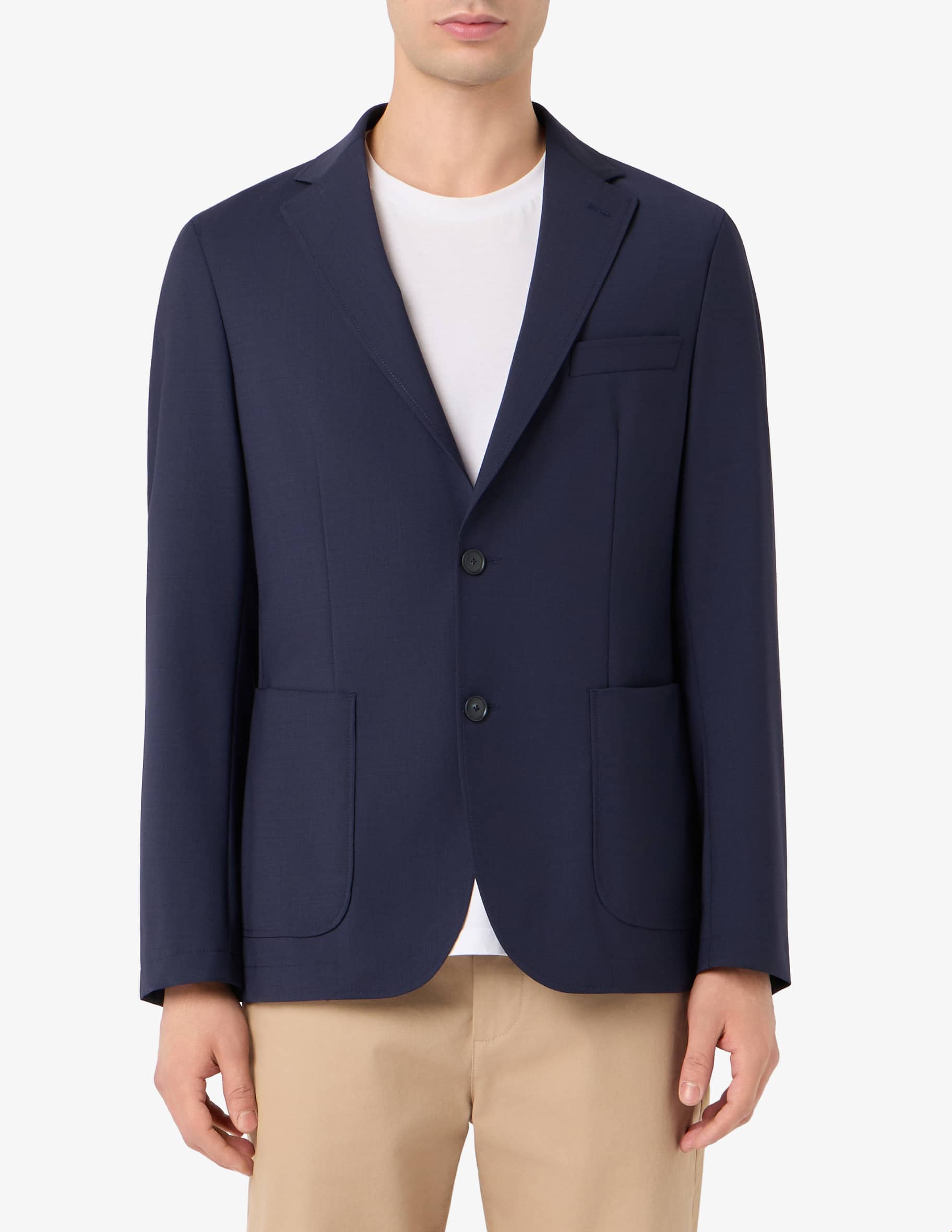 Shop BOSS Hanry slim tech wool jacket on Rinascente