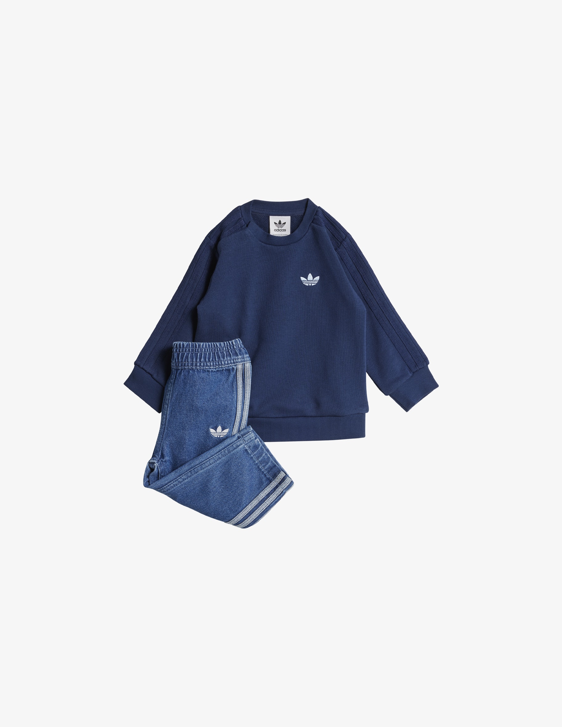 Shop Adidas Originals Denim crew set on Rinascente