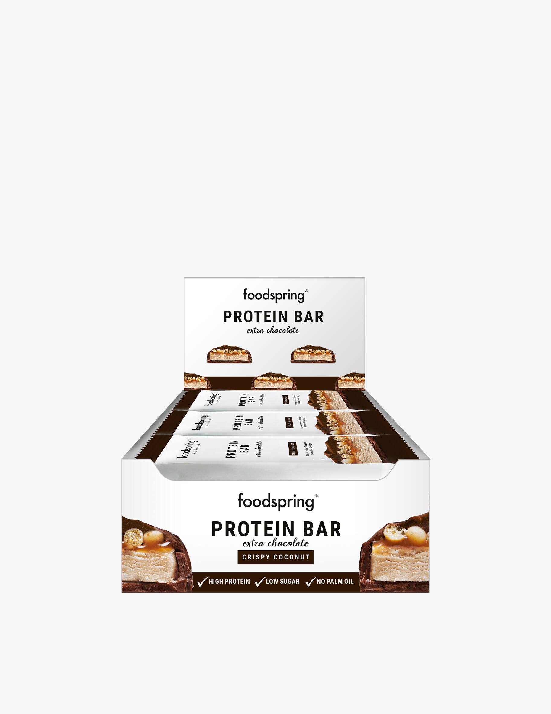 Shop Foodspring Protein Bar Extra Chocolate 12x65g - Cocco Croccante on ...