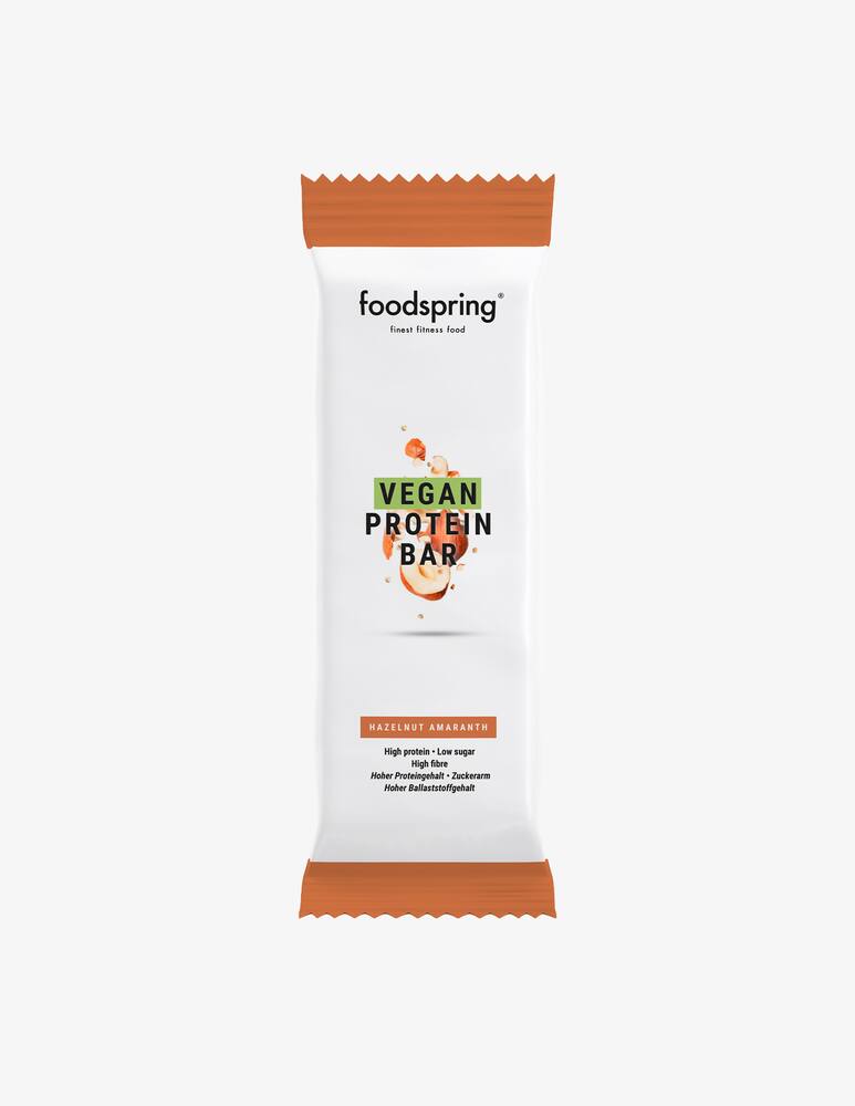 Acquista Foodspring Vegan Protein Bar 12x60g - Nocciola e Amaranto su ...