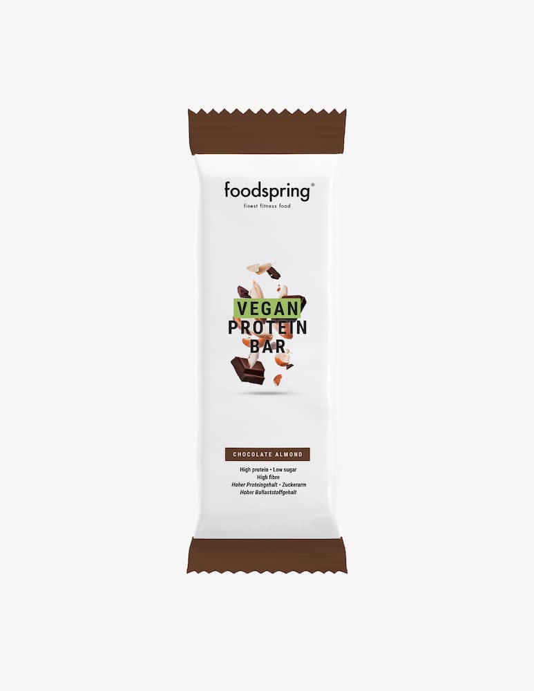 Shop Foodspring Vegan Protein Bar 12x60g - Chocolate and Almonds on ...