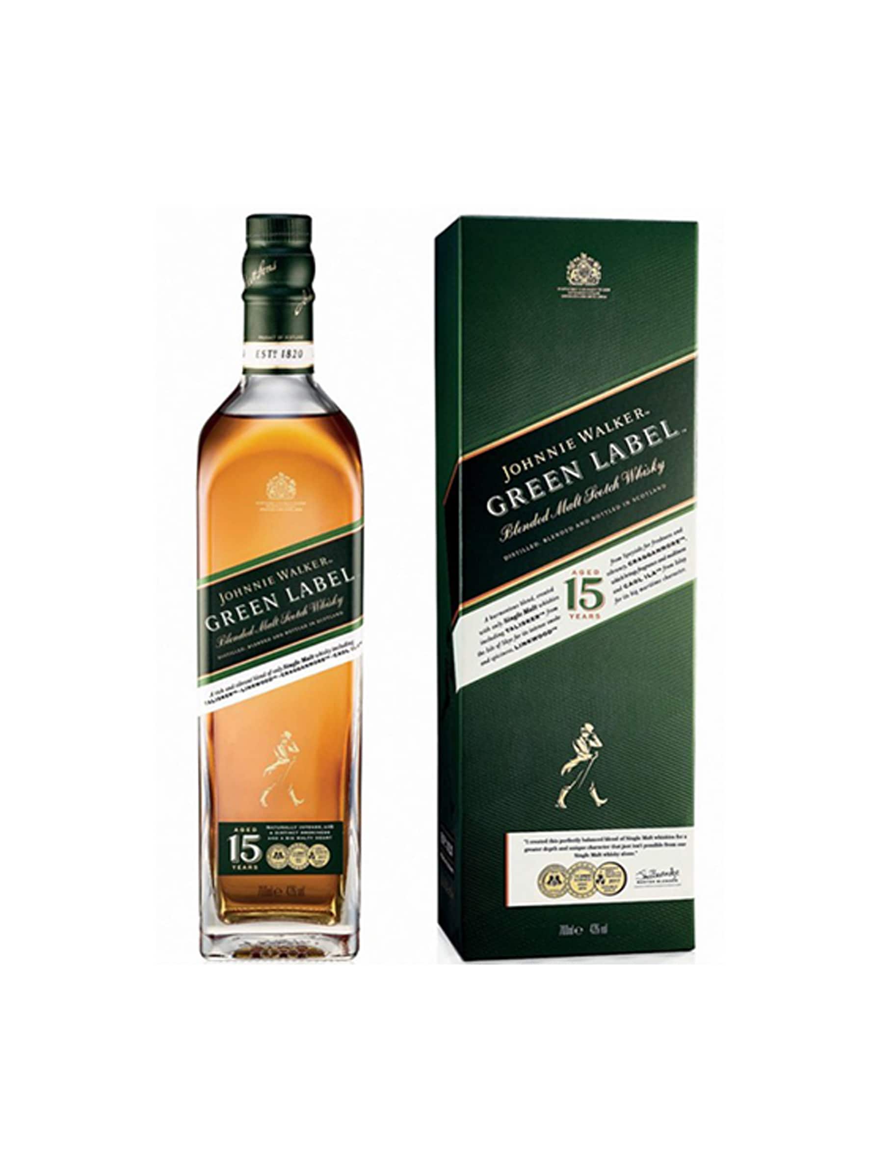 Shop Johnnie Walker Whisky Green Label 700ml on Rinascente