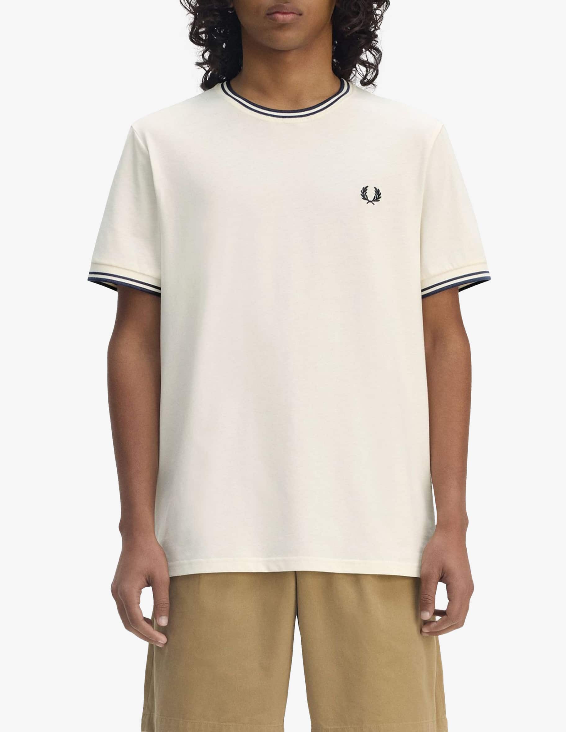 Shop Fred Perry Ringer crest t-shirt on Rinascente