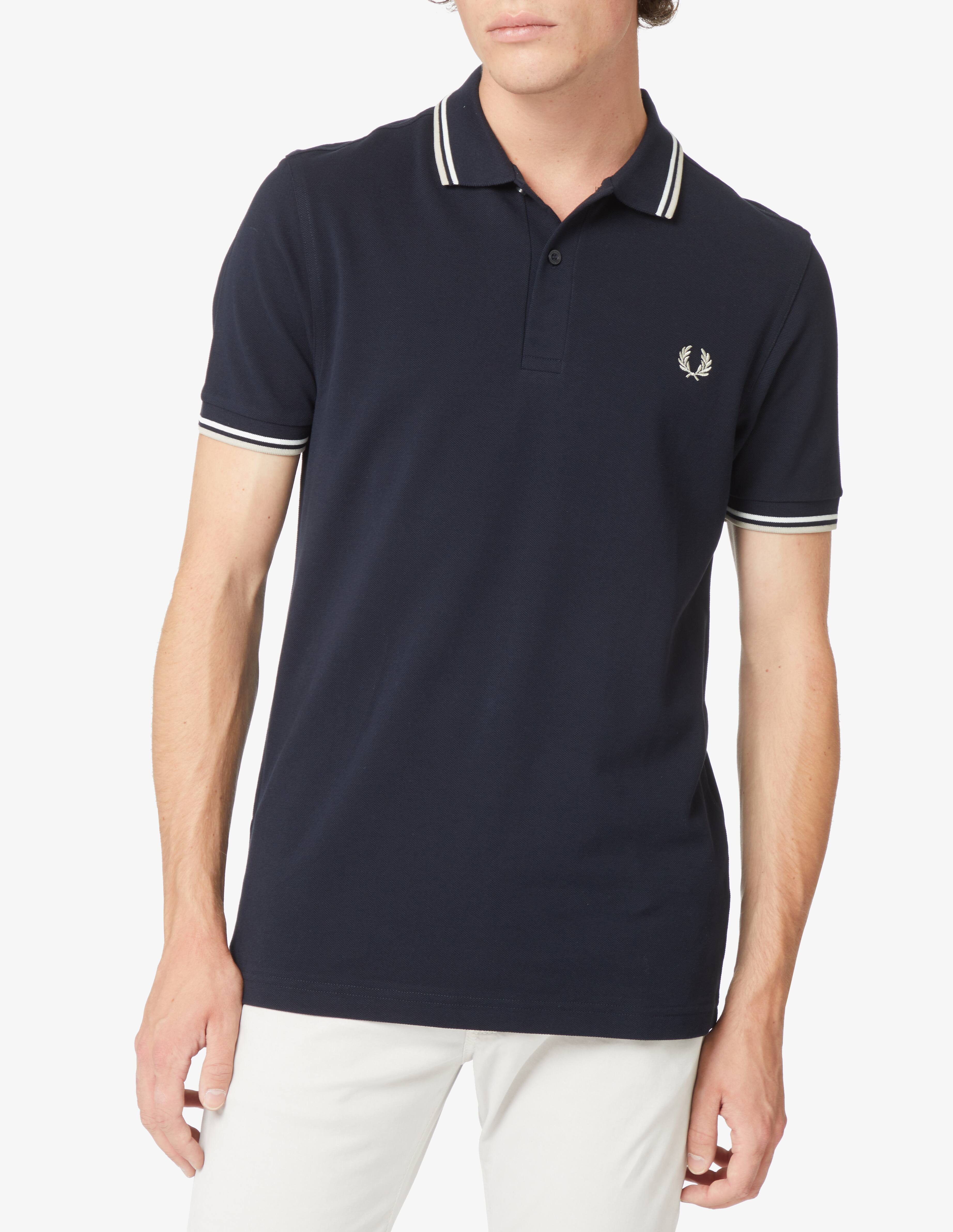 Shop Fred Perry Basic polo with profiles - Blue on Rinascente