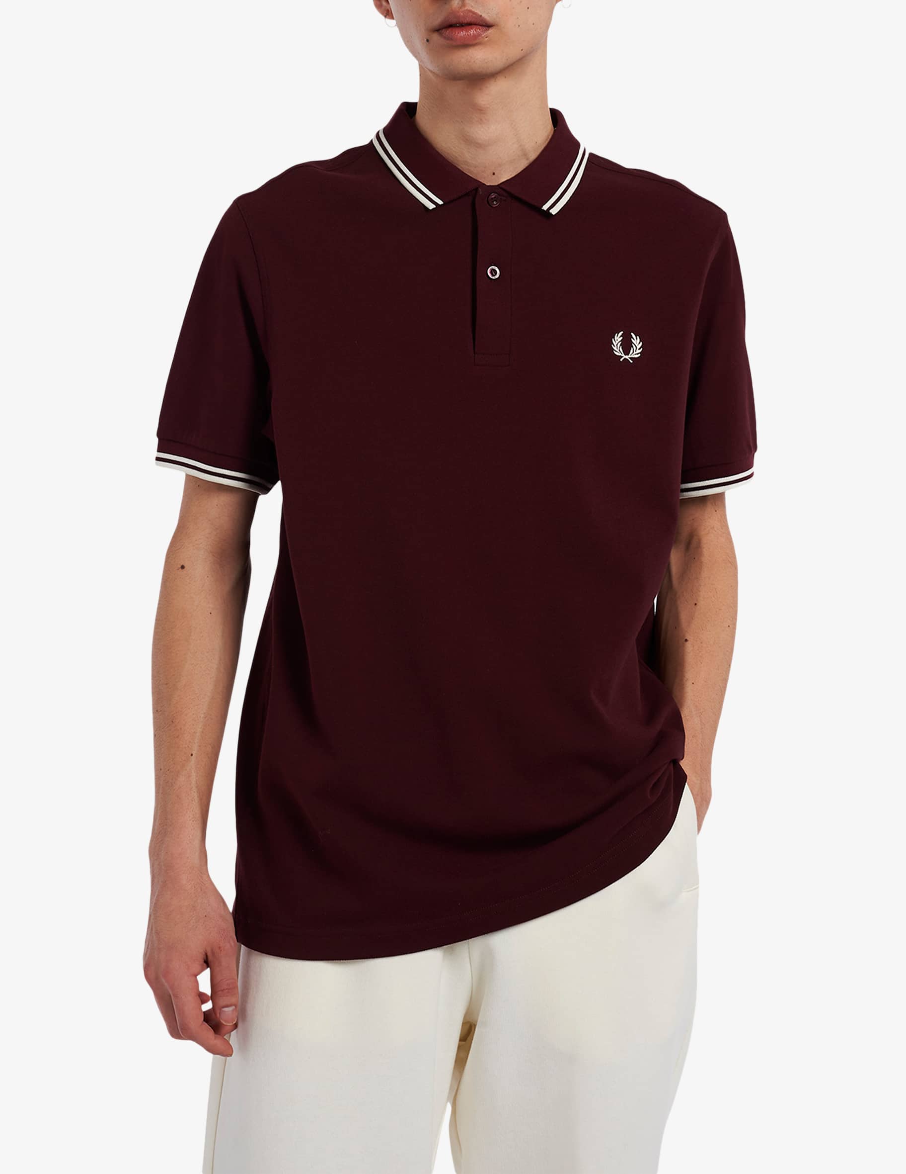 Shop Fred Perry Short sleeve profiles polo Red on Rinascente