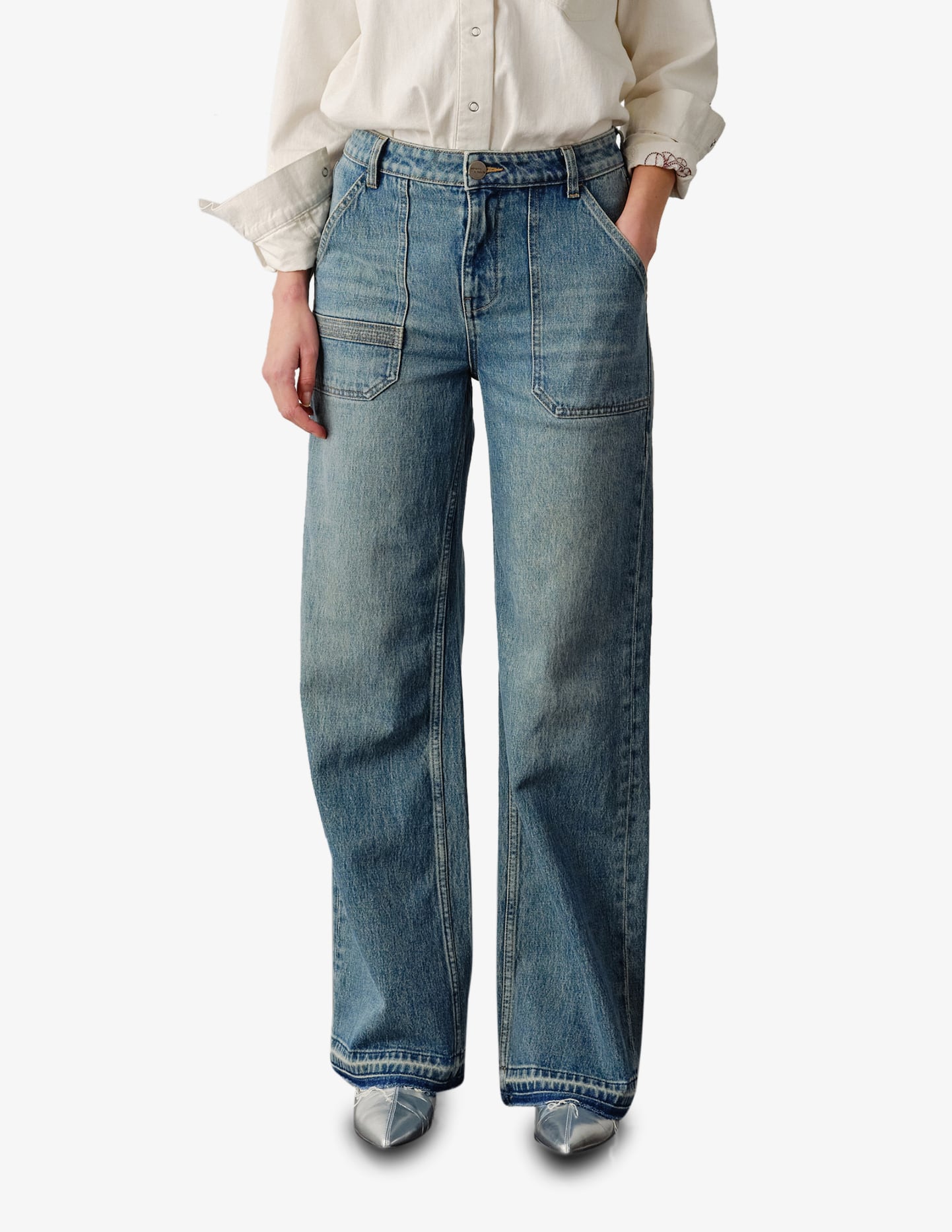 Shop seventy + mochi Elodie full length jeans on Rinascente