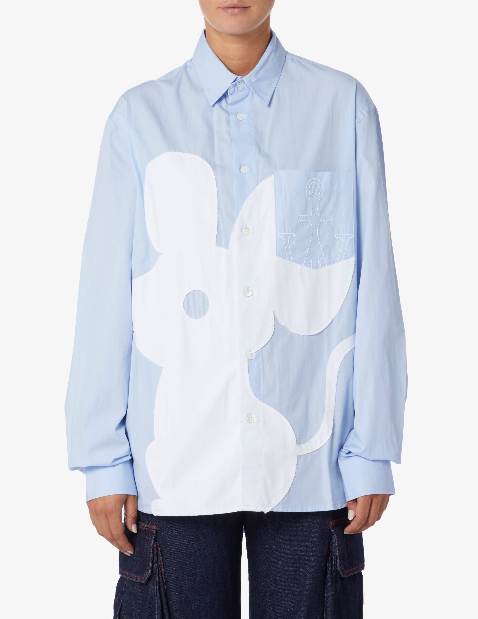 Shop JW Anderson Mouse embroidered top on Rinascente