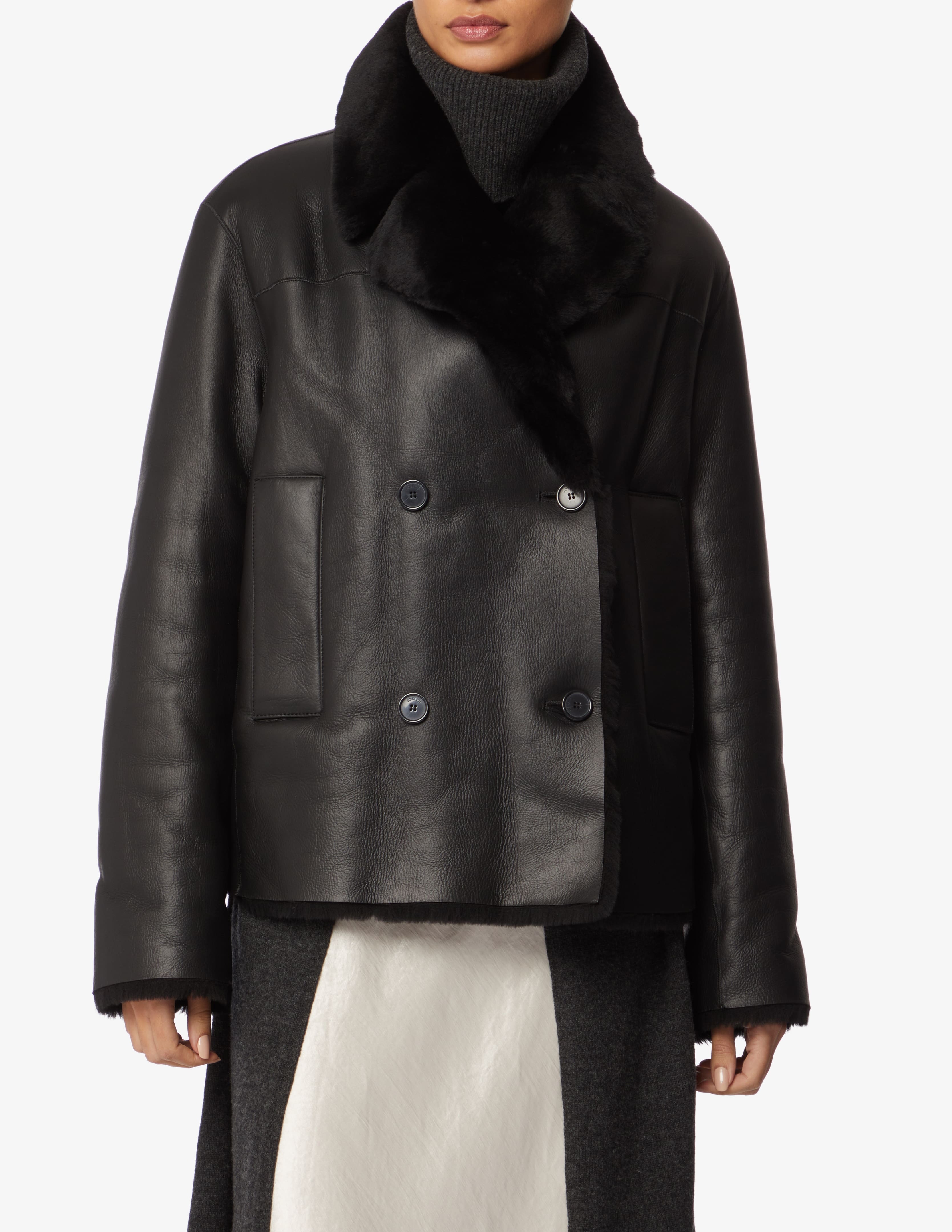 Acquista Joseph Montone in pelle Calla - Nero su Rinascente