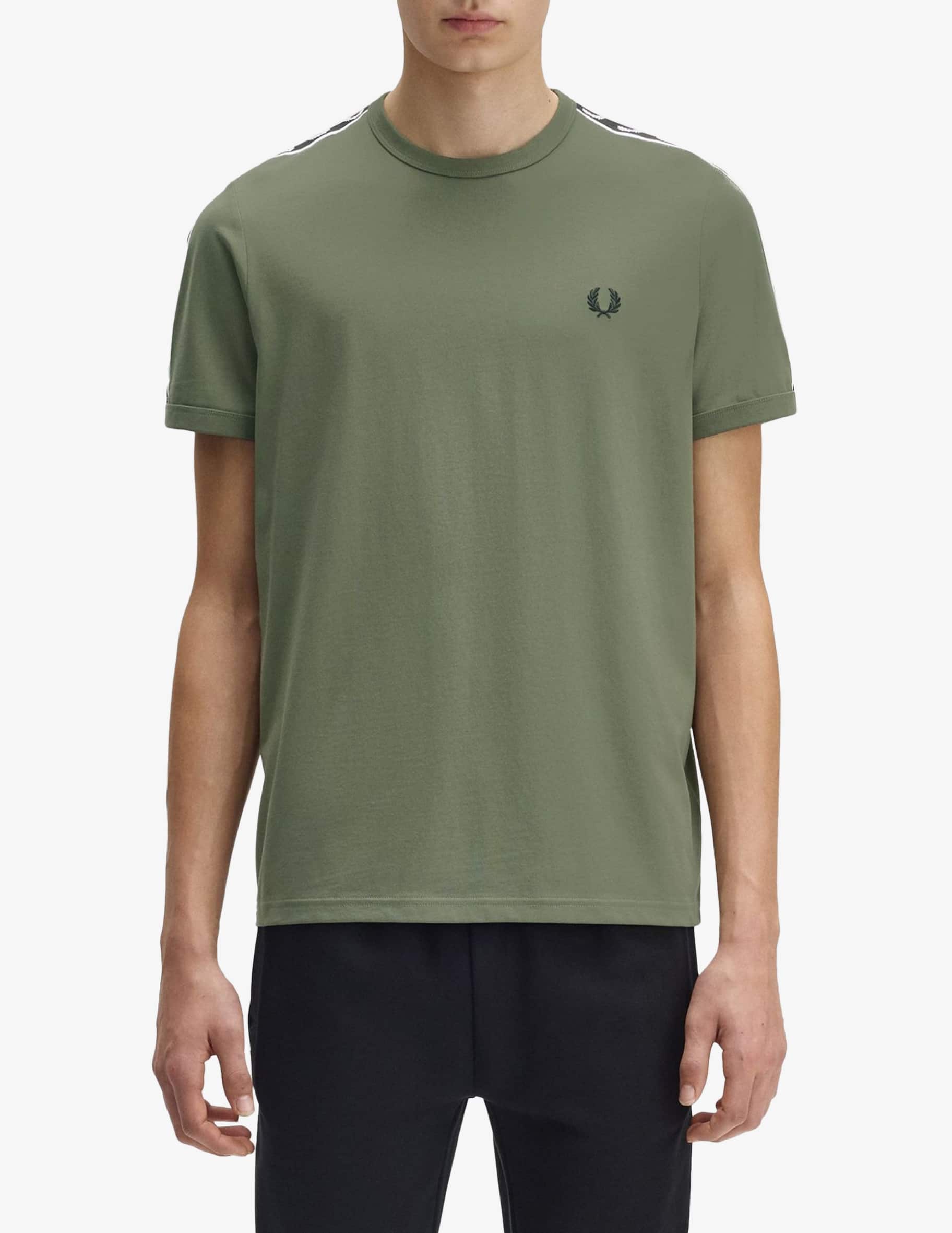 Shop Fred Perry Tape detail t-shirt on Rinascente