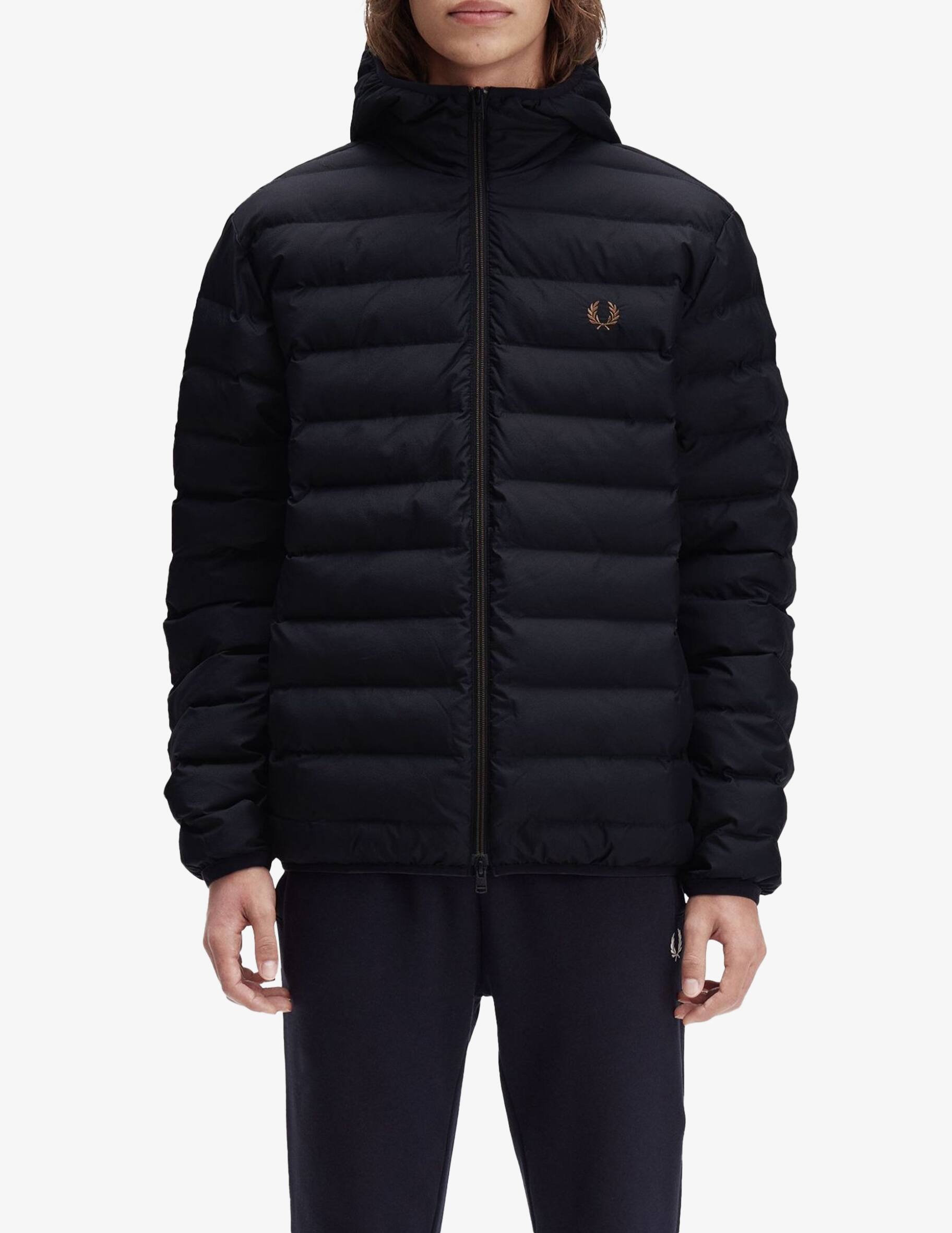 Shop Fred Perry Padded hooded jacket on Rinascente