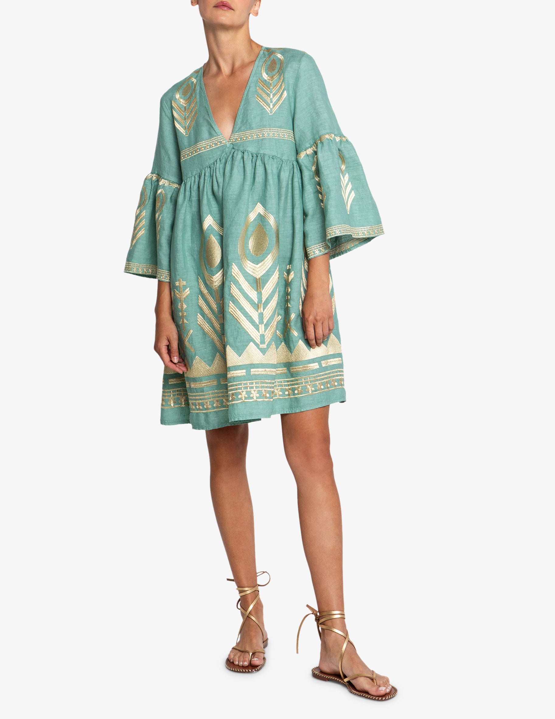 Acquista Greek Archaic Kori Vestito corto in lino su Rinascente