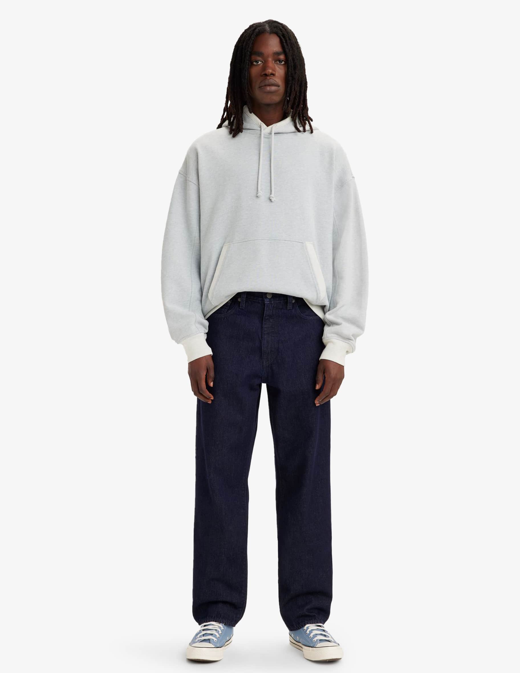Shop Levi's Jeans stay loose indigo rinse - White on Rinascente