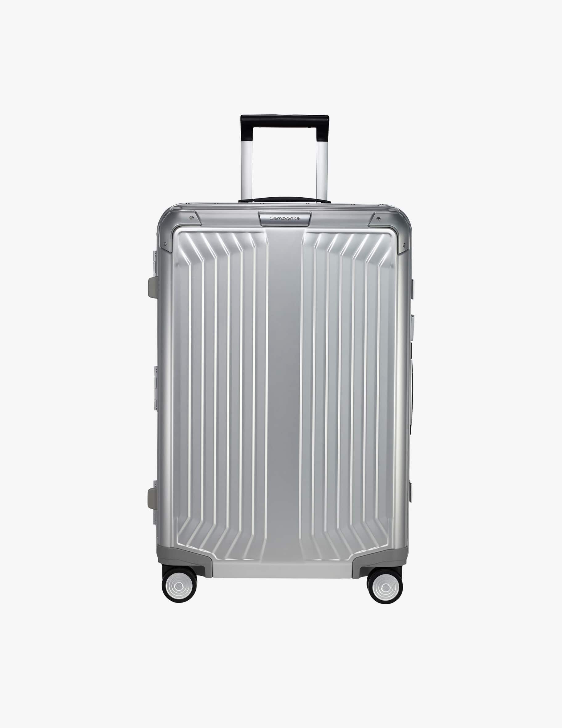 Shop Samsonite Lite-Box Alu Spinner 69x25 Check In Luggage - Silver on ...