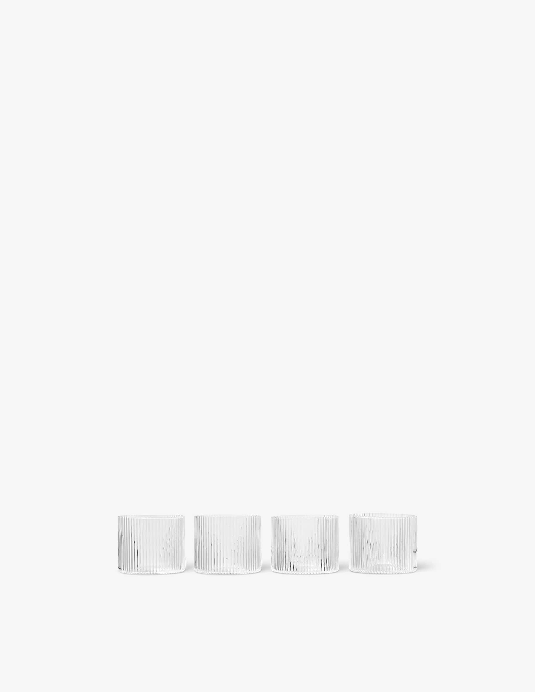 Acquista Ferm Living Ripple Bicchieri Bassi Set 4 Pz - Trasparenti su ...