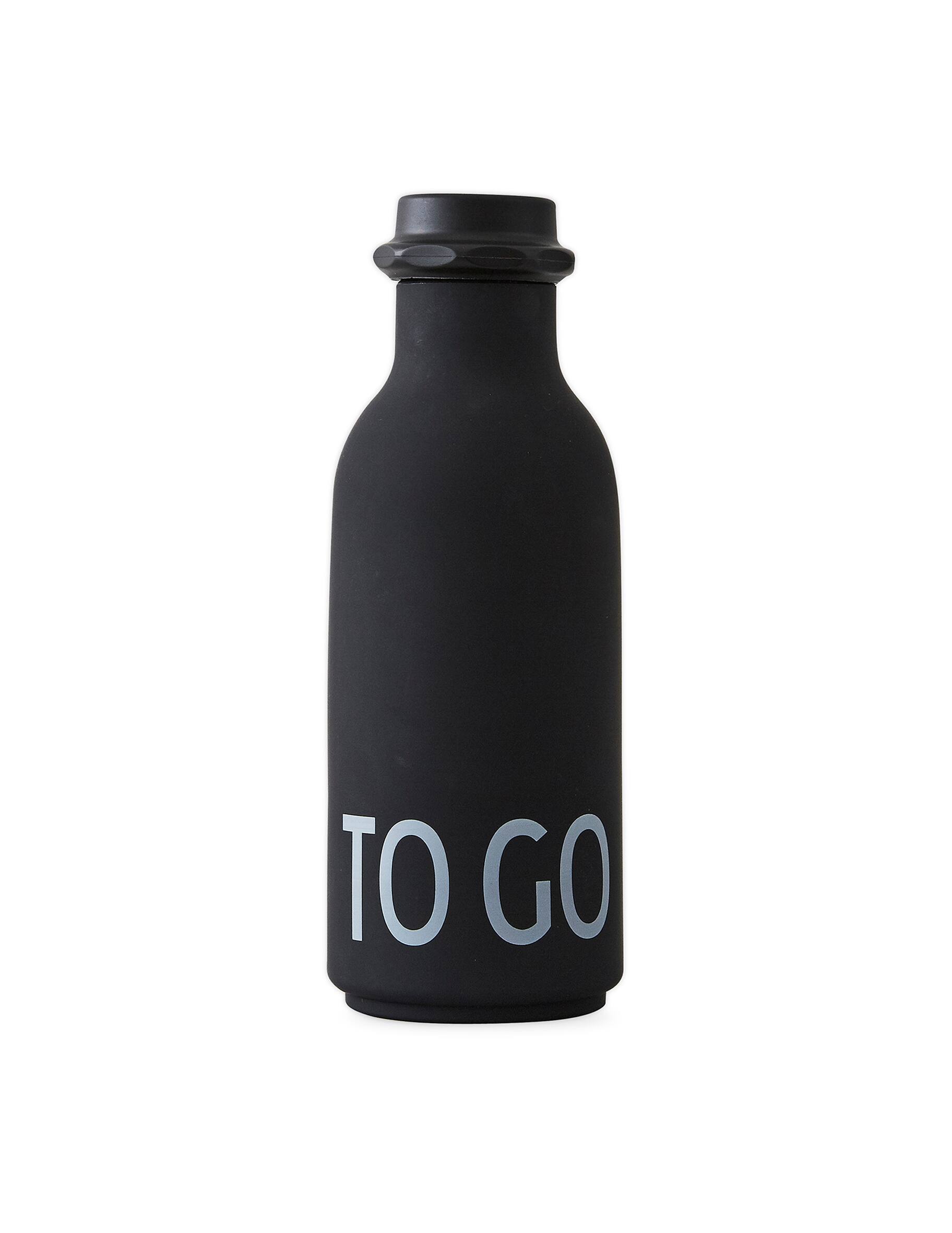 Shop Design Letters To Go Water Bottle - black on Rinascente