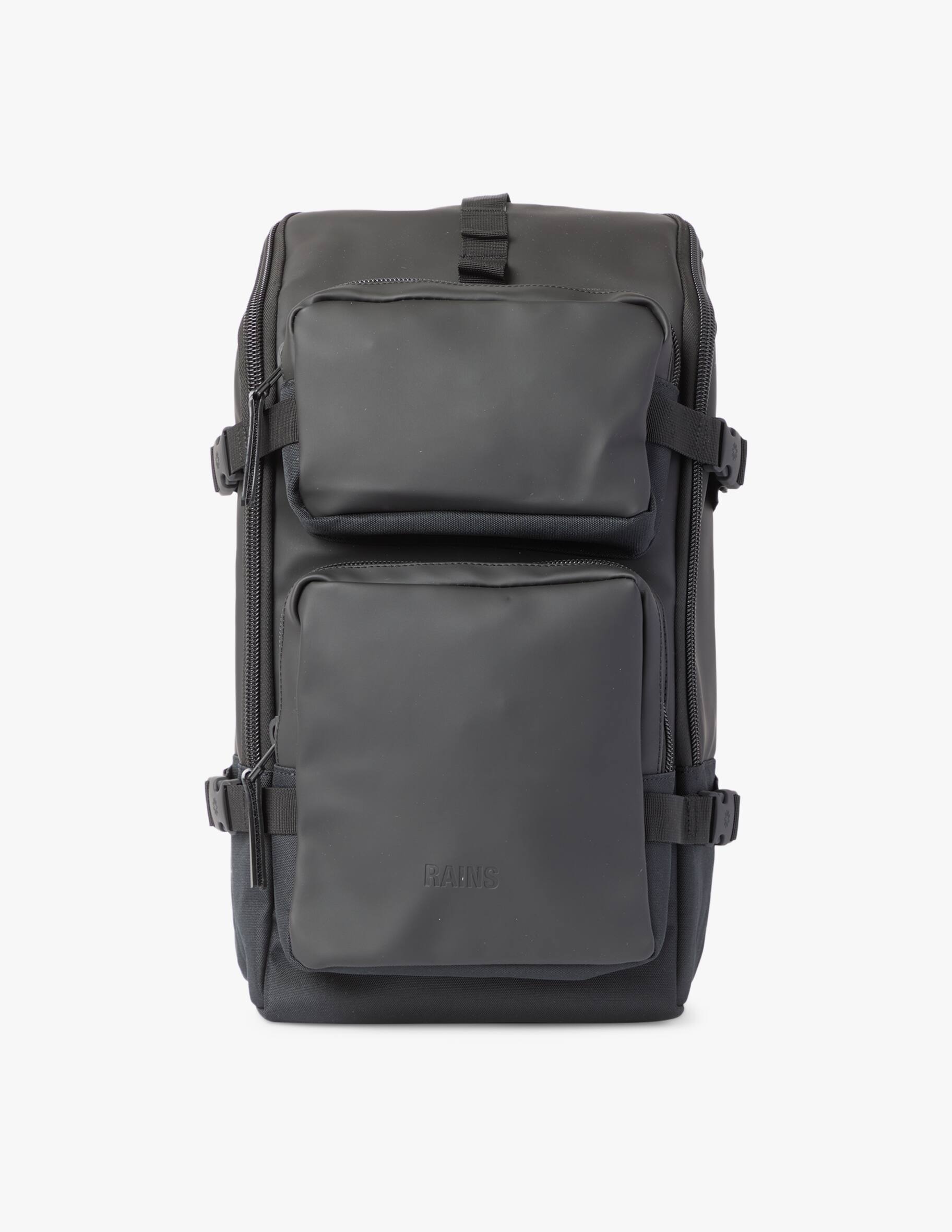 Shop Rains Charger Backpack Travel Backpack - Black on Rinascente