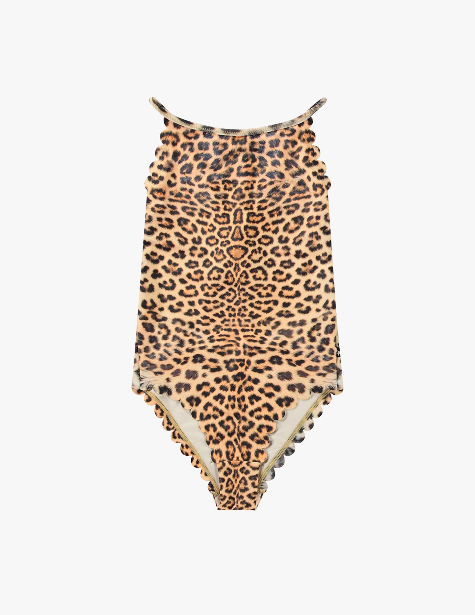 Shop Molo Leopard print swimsuit on Rinascente