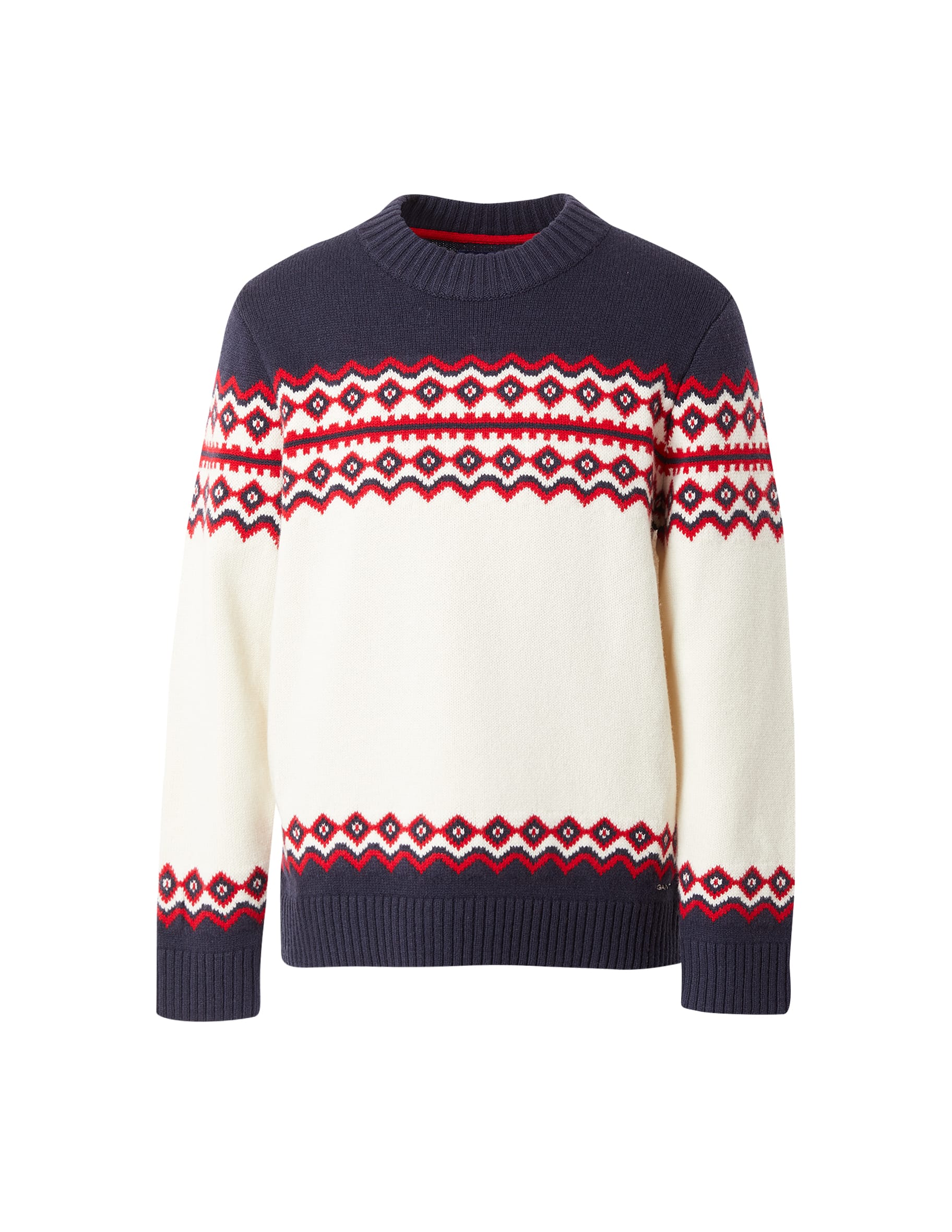 Shop Gant Greek wool roundneck jumper on Rinascente