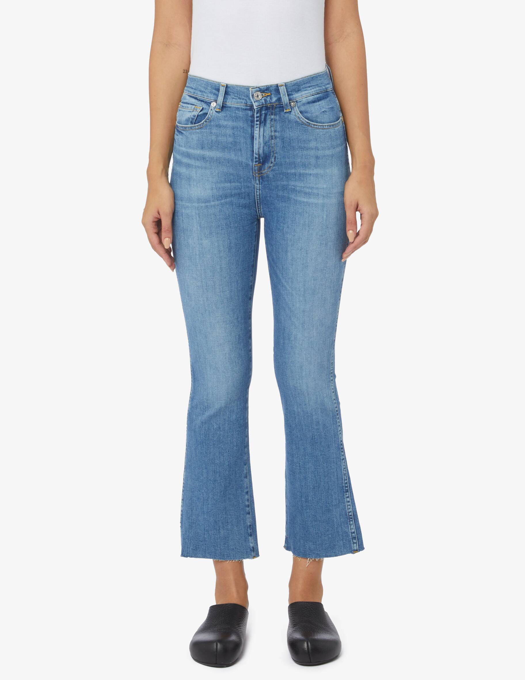 Shop 7 For All Mankind Kick high rise slim jeans on Rinascente