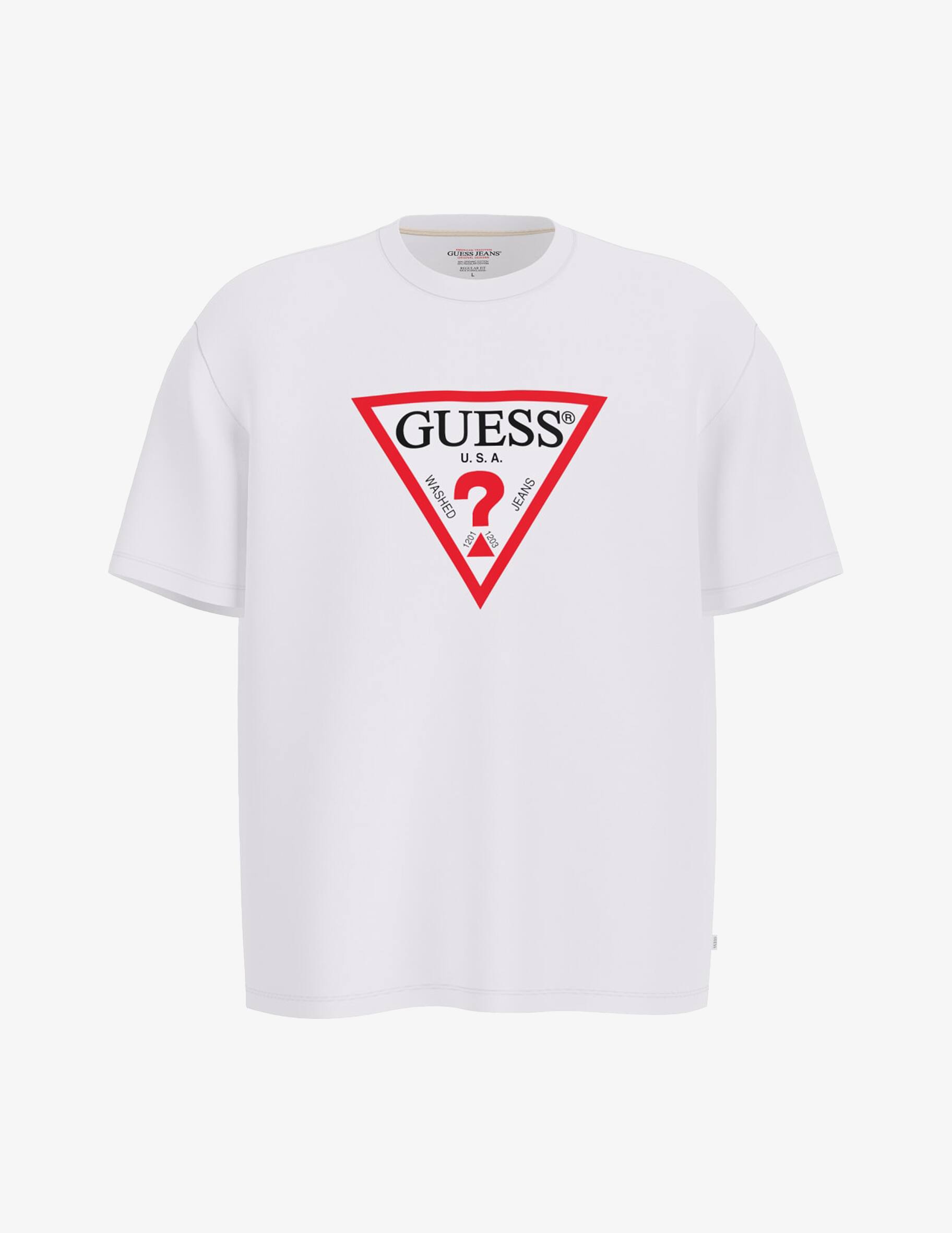 Shop Guess Jeans Oversize big triangle t-shirt on Rinascente