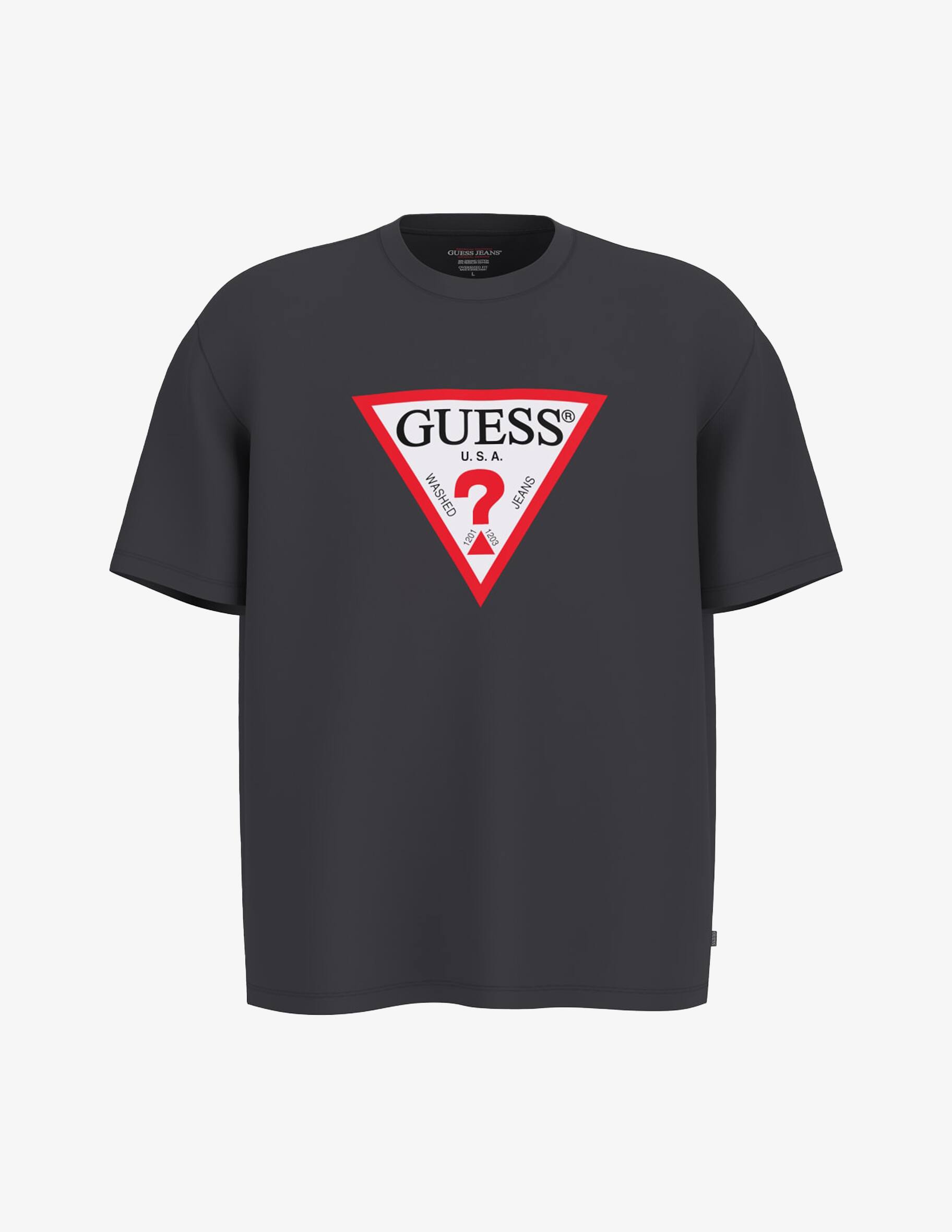 Shop Guess Jeans Oversize big triangle t-shirt on Rinascente