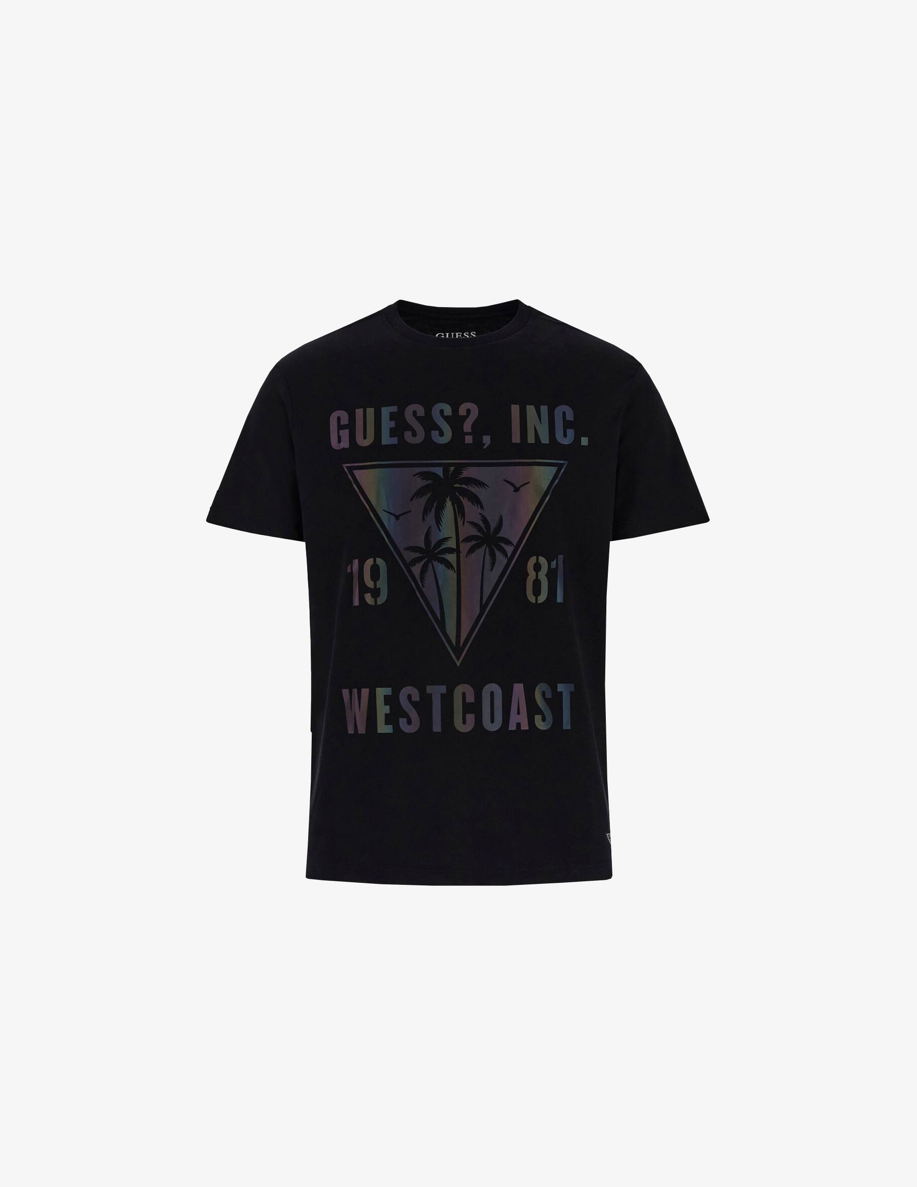 Acquista Guess Maglietta slim triangolo big iridescente su Rinascente