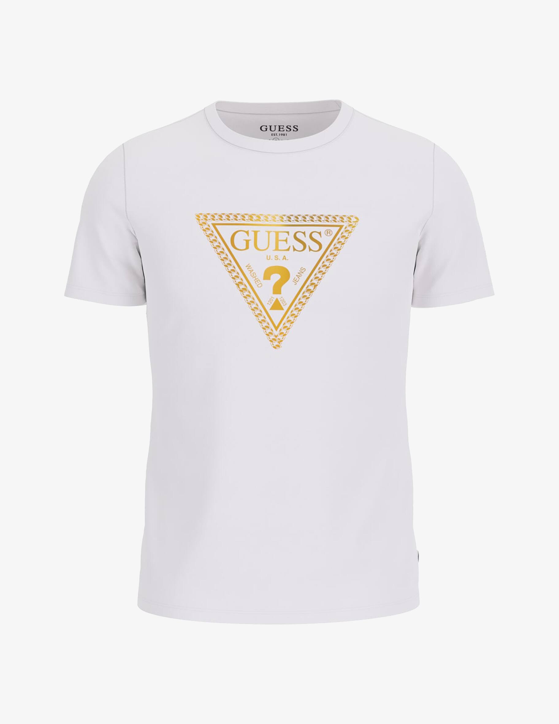 Acquista Guess T-shirt slim con triangolo Guess su Rinascente