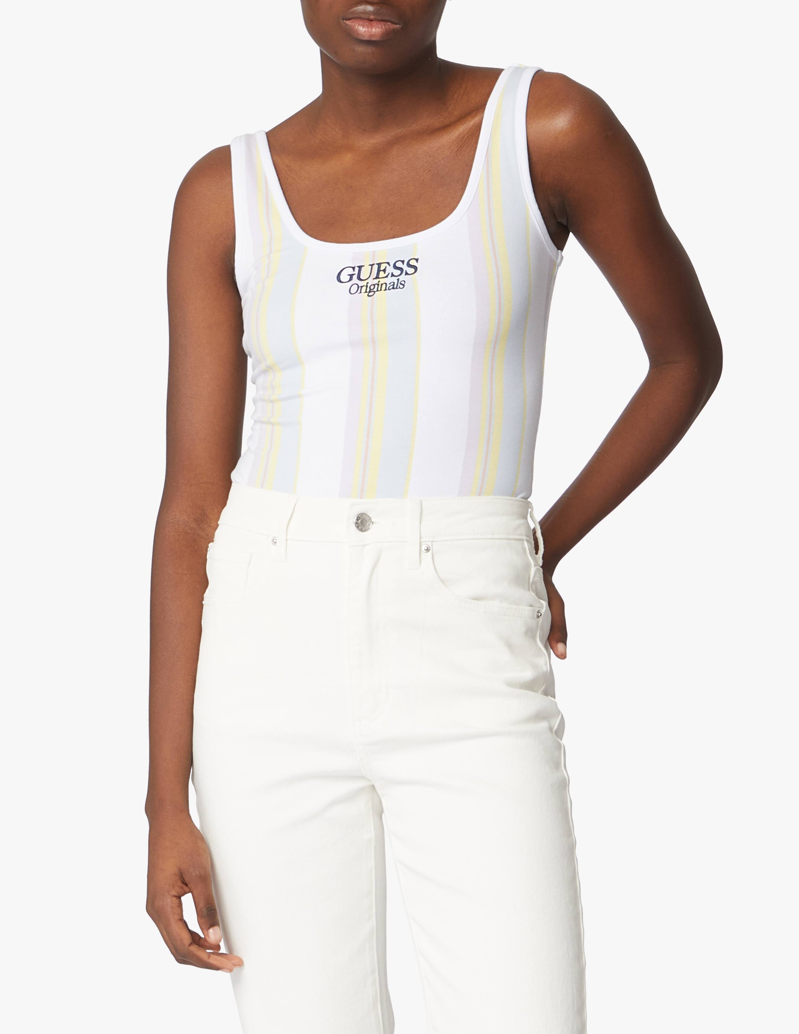 Shop Guess Original Brea cotton bodysuit - white on Rinascente