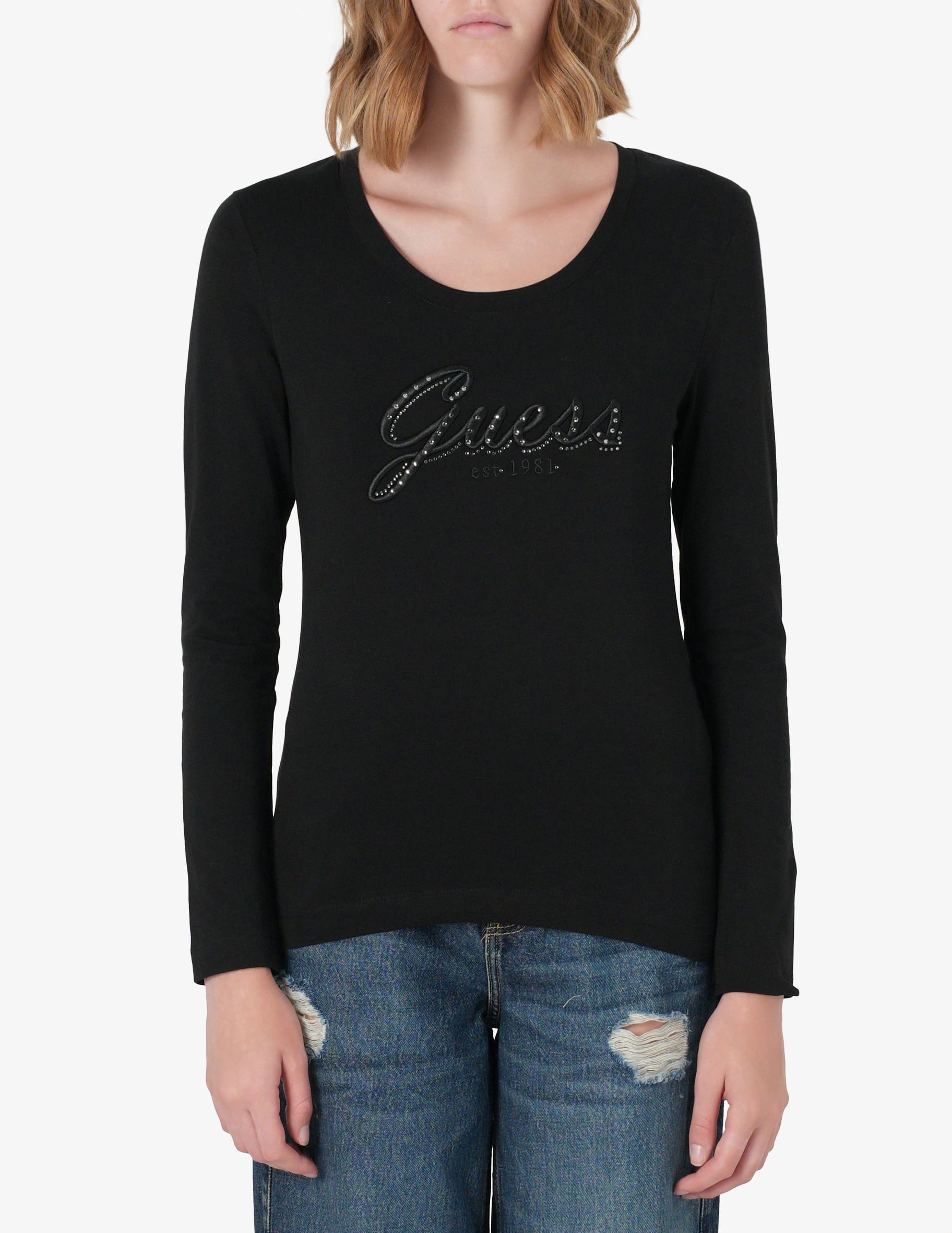Acquista Guess Maglia con logo script su Rinascente