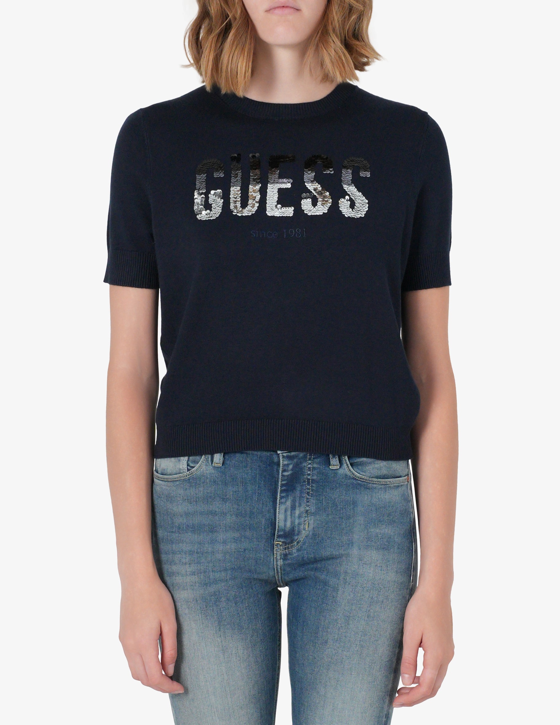 Acquista Guess Maglia con logo Layla su Rinascente